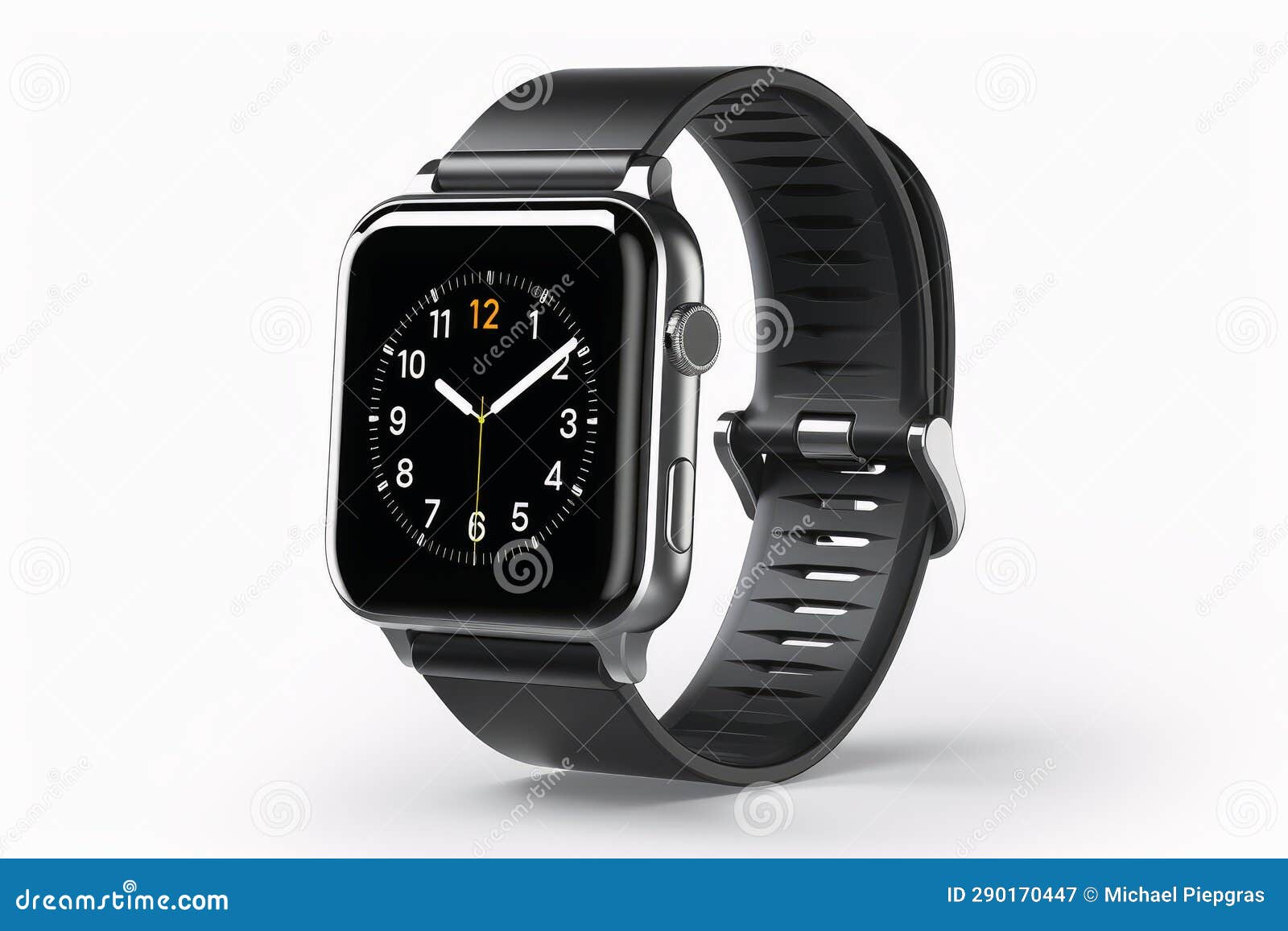 A Smart Watch Isolated on a White Background Stock Illustration ...