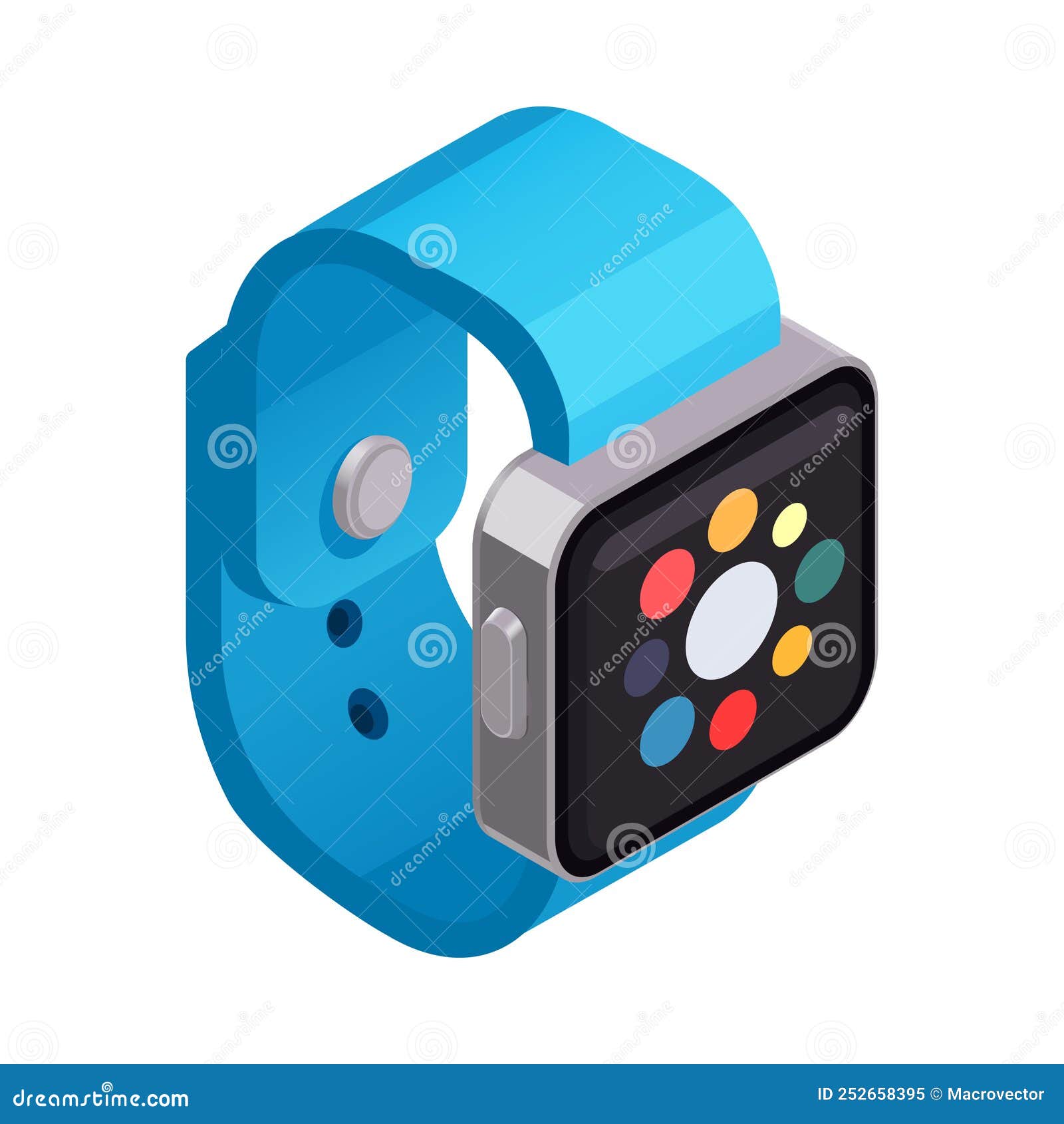 Smart Watch Isometric Composition Stock Vector - Illustration of health ...