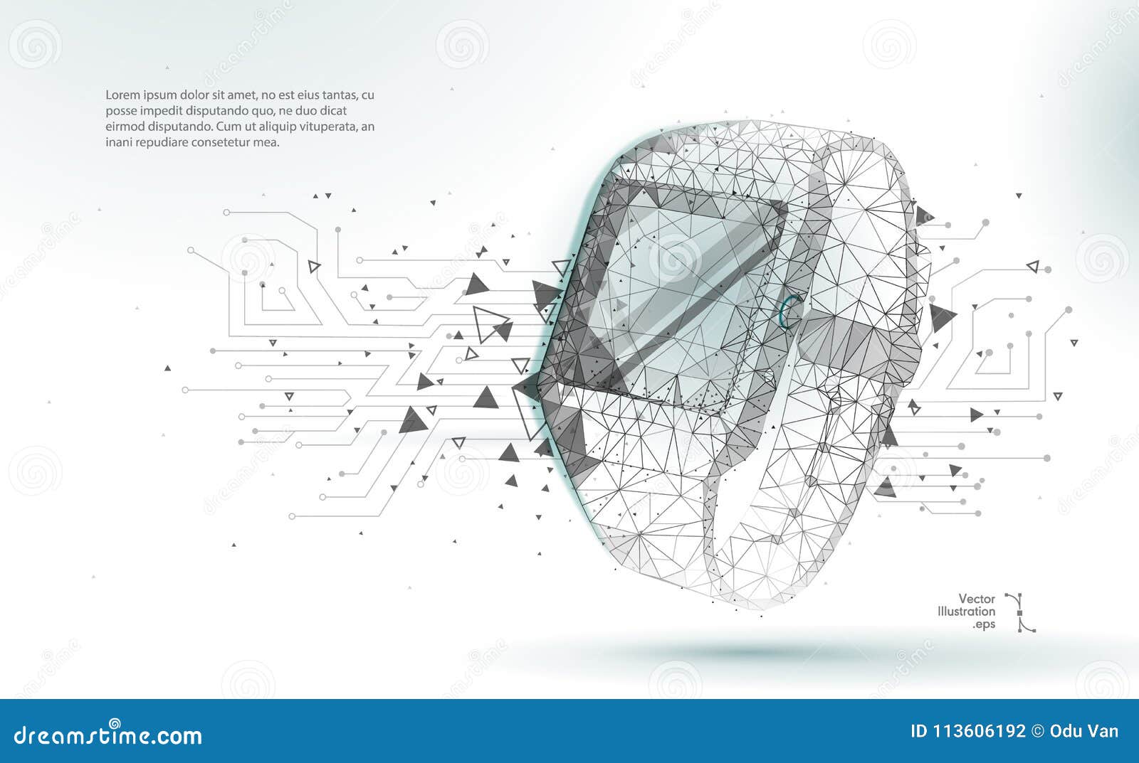 Smart watch low poly stock vector. Illustration of connect - 113606192