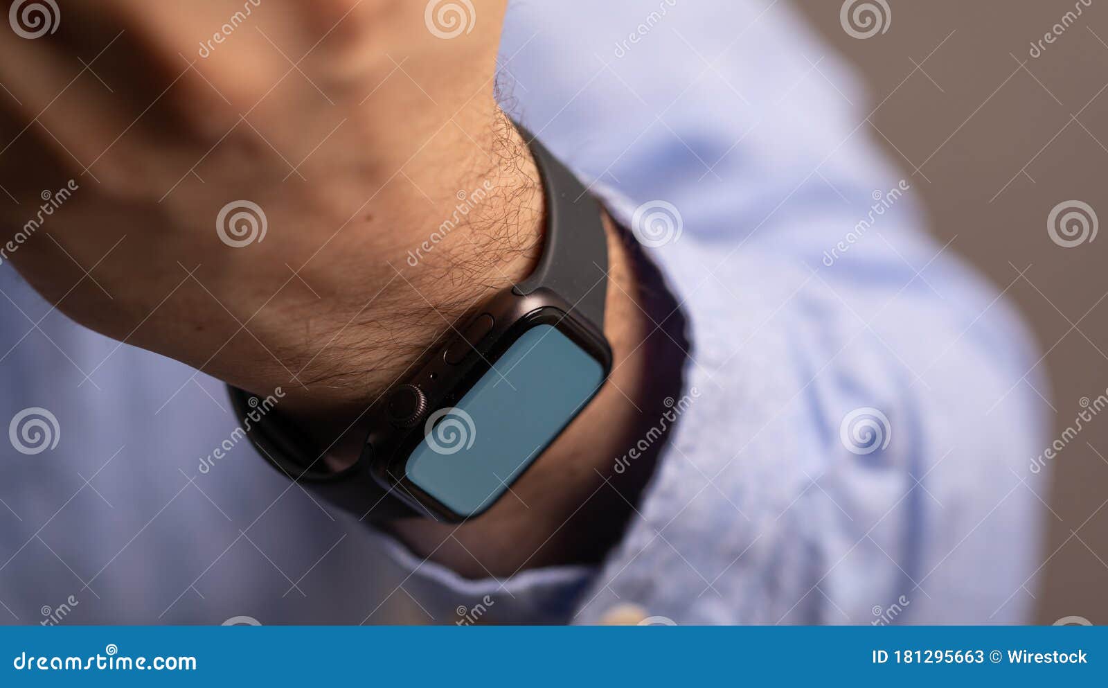 A Smart Watch Modern on Hand Stock Image - Image of phone, wrist: 181295663