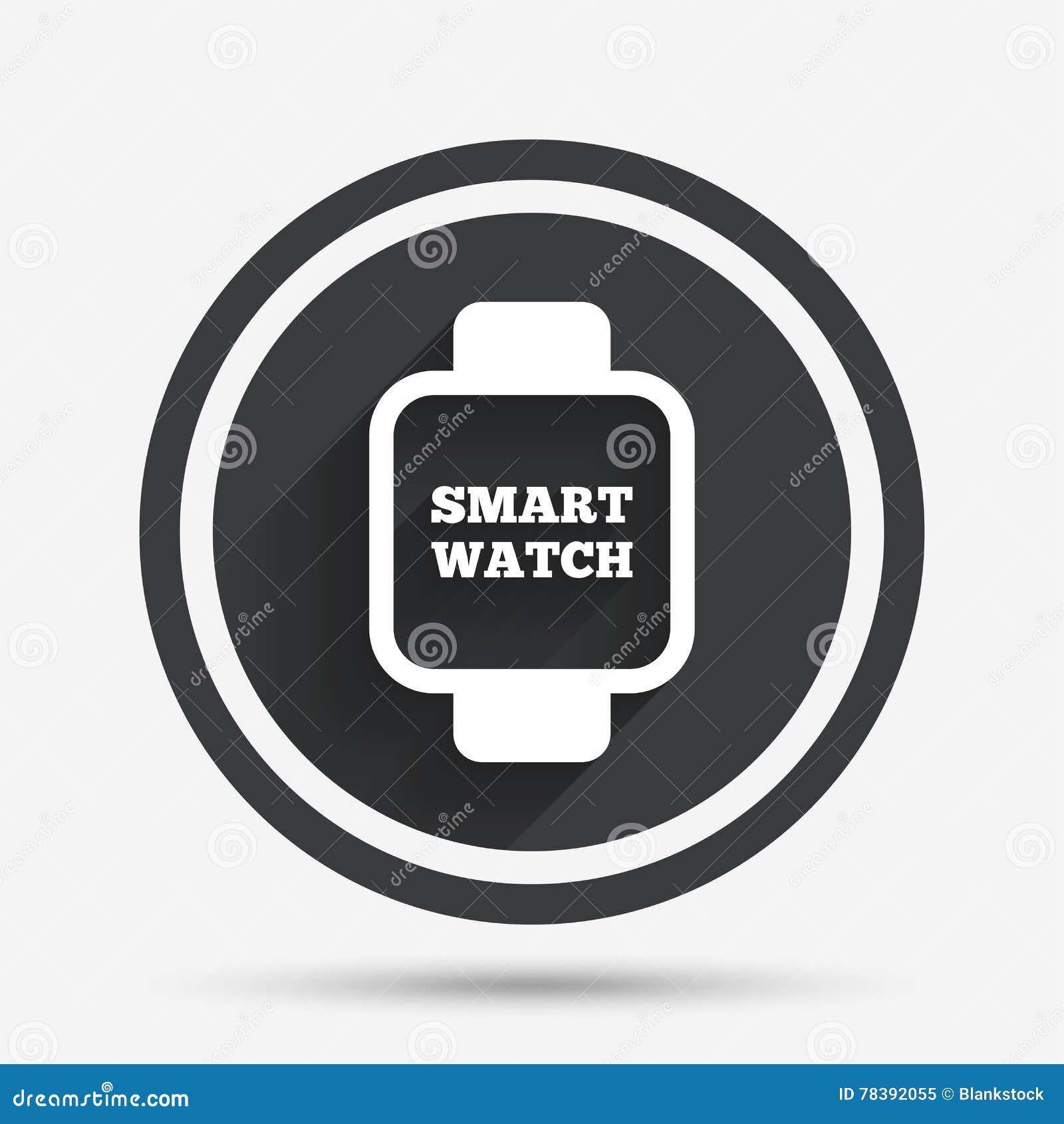 Smart Watch Sign Icon. Wrist Digital Watch Stock Vector - Illustration ...
