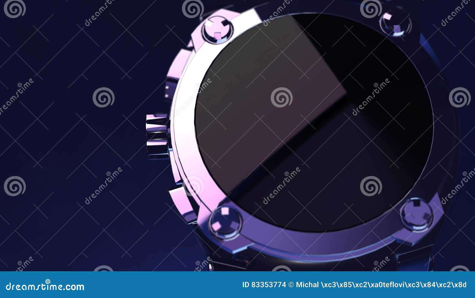 Smart Watch on Various Material and Background, 3d Render Stock ...