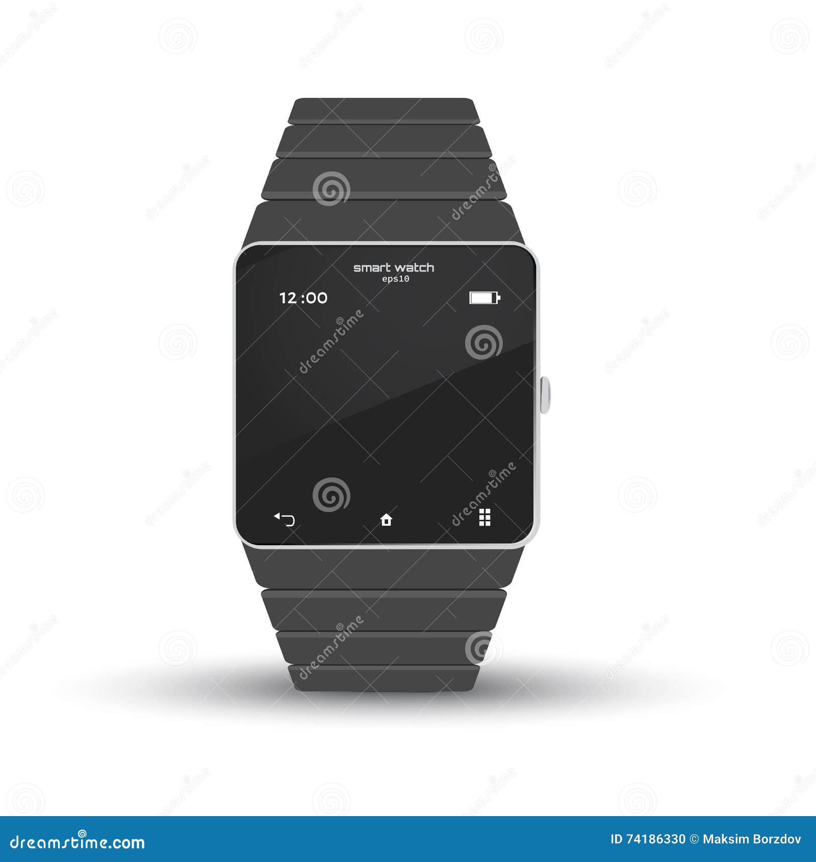 Smart watch vector stock vector. Illustration of background - 74186330