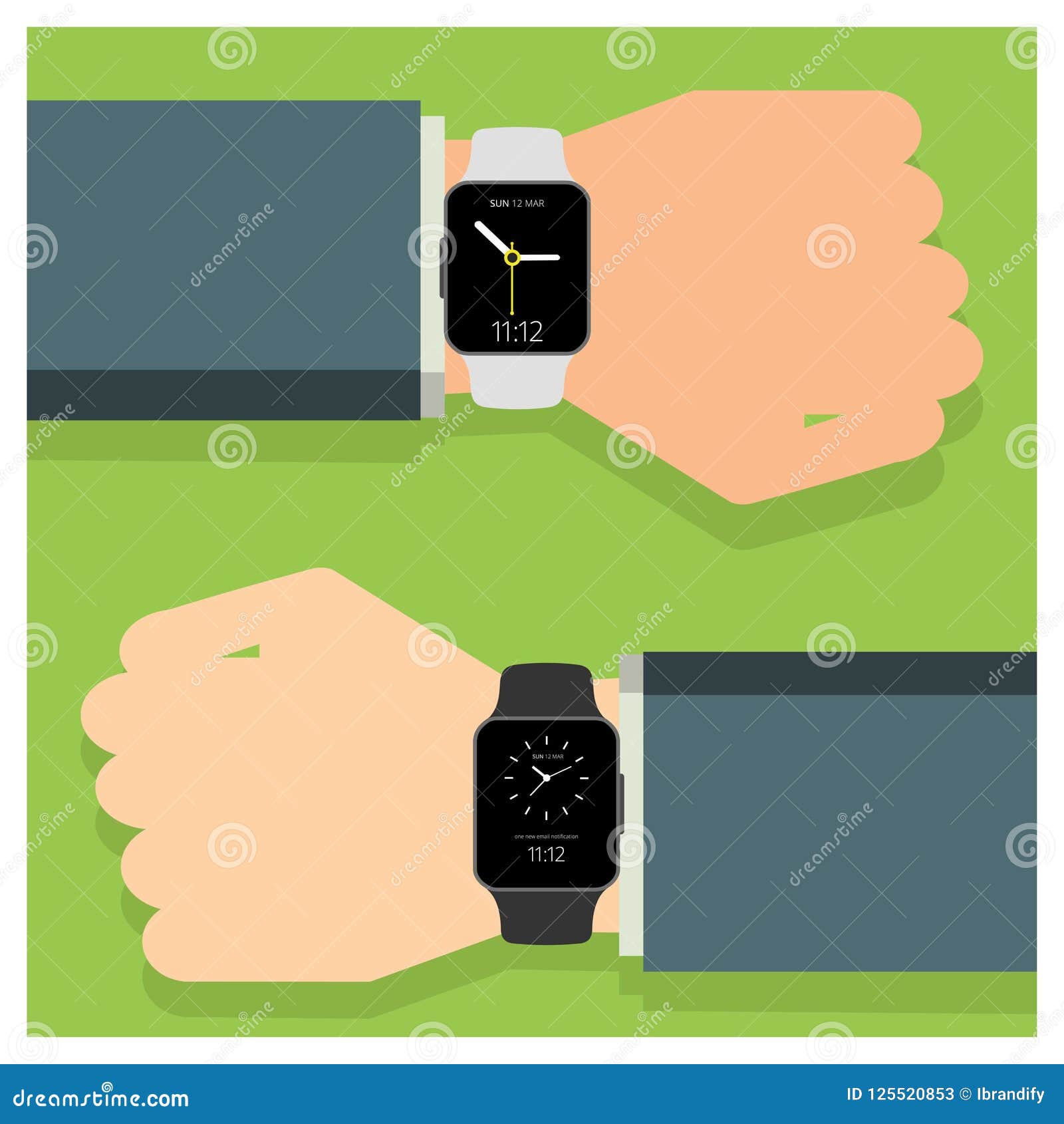 Smart Watches Creative Design with Typography Vector Stock Vector ...