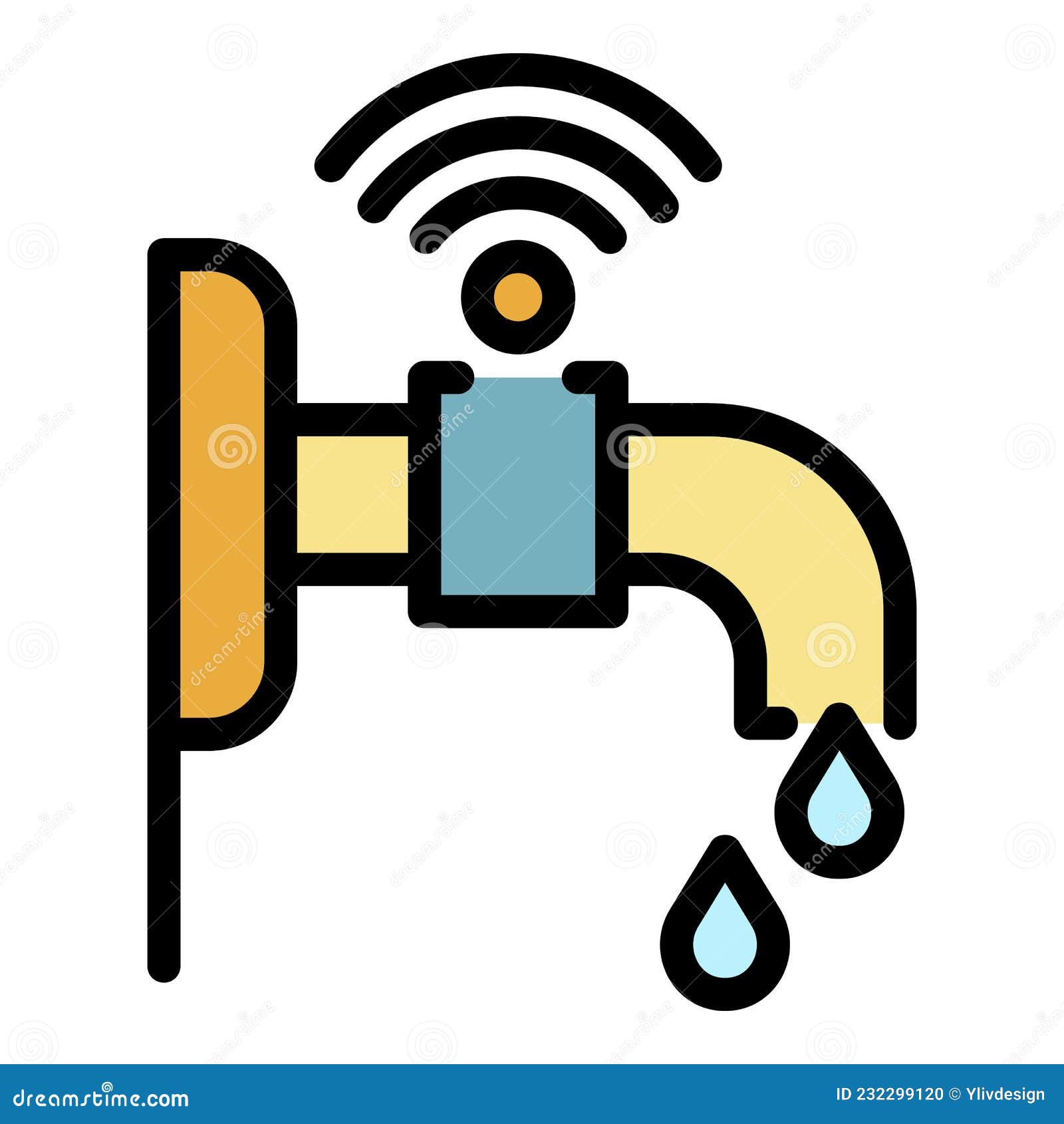 Smart Water Use Icon. Wise Water Consumption Water Drop Character ...