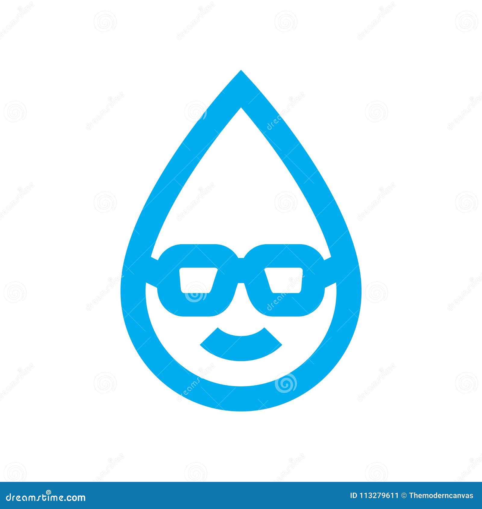 Smart Water Use Icon. Wise Water Consumption Water Drop Character ...