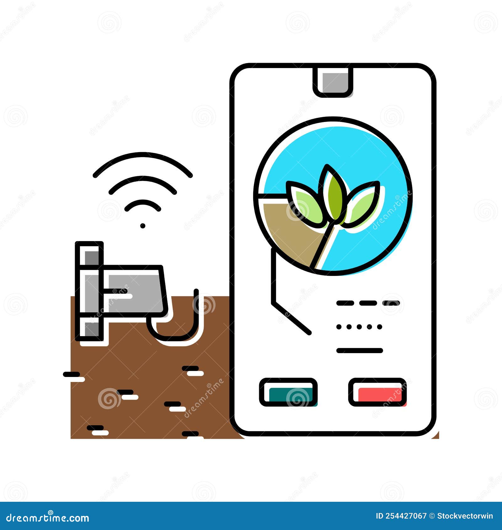 Smart Watering System Color Icon Vector Illustration Stock Vector ... Smart Watering System Color Icon Vector Illustration Stock Vector ...