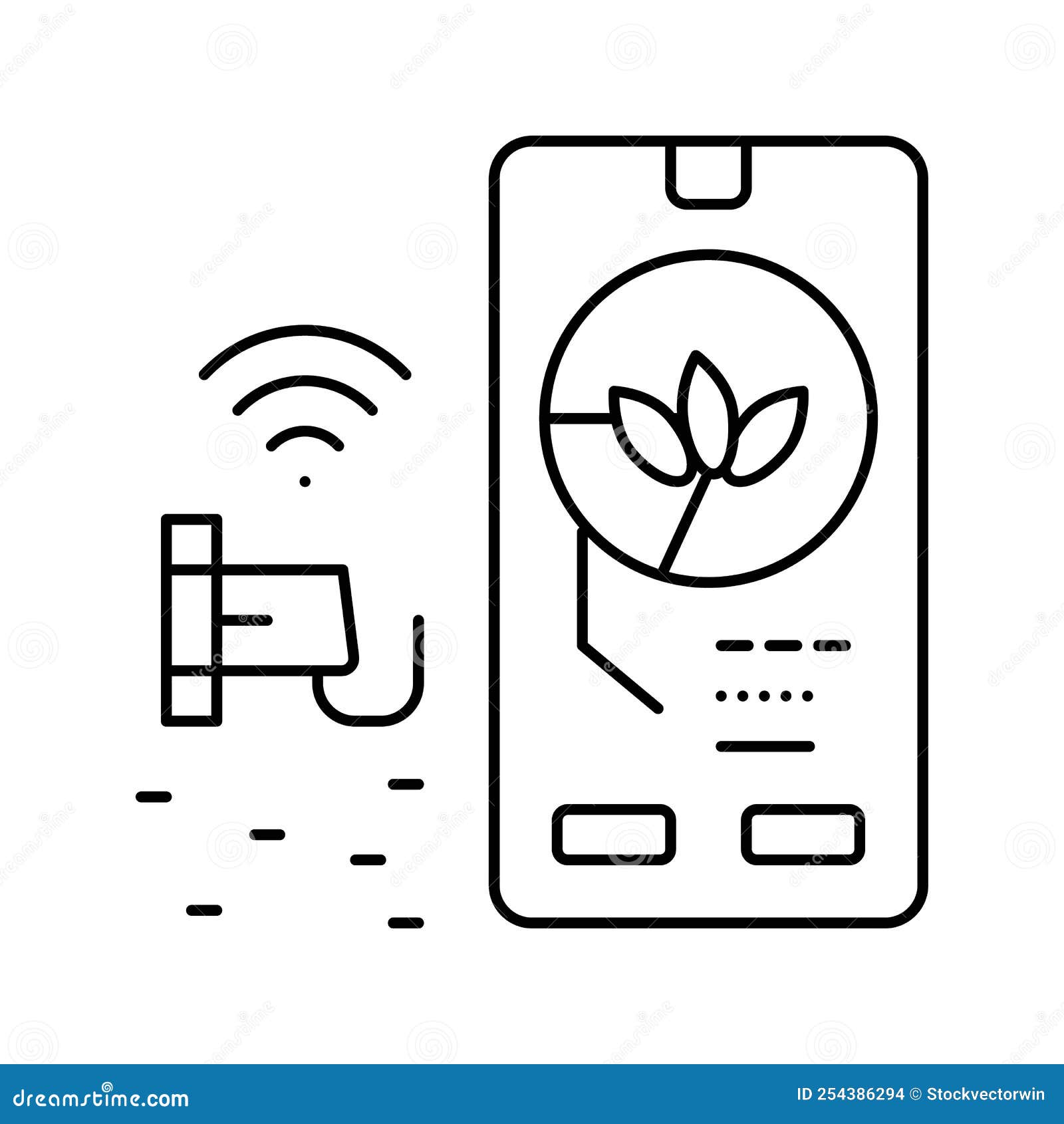 Smart Watering System Line Icon Vector Illustration Stock Vector ... Smart Watering System Line Icon Vector Illustration Stock Vector ...