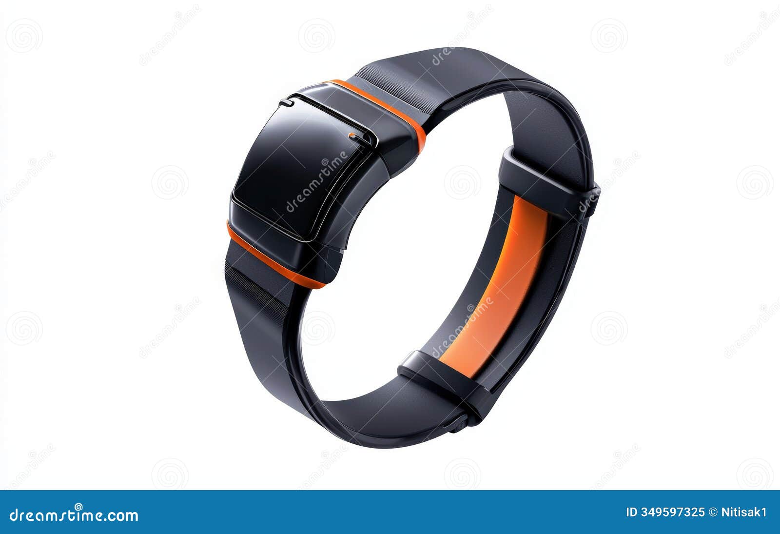 Smart Wearable Device on White Background Stock Illustration ...