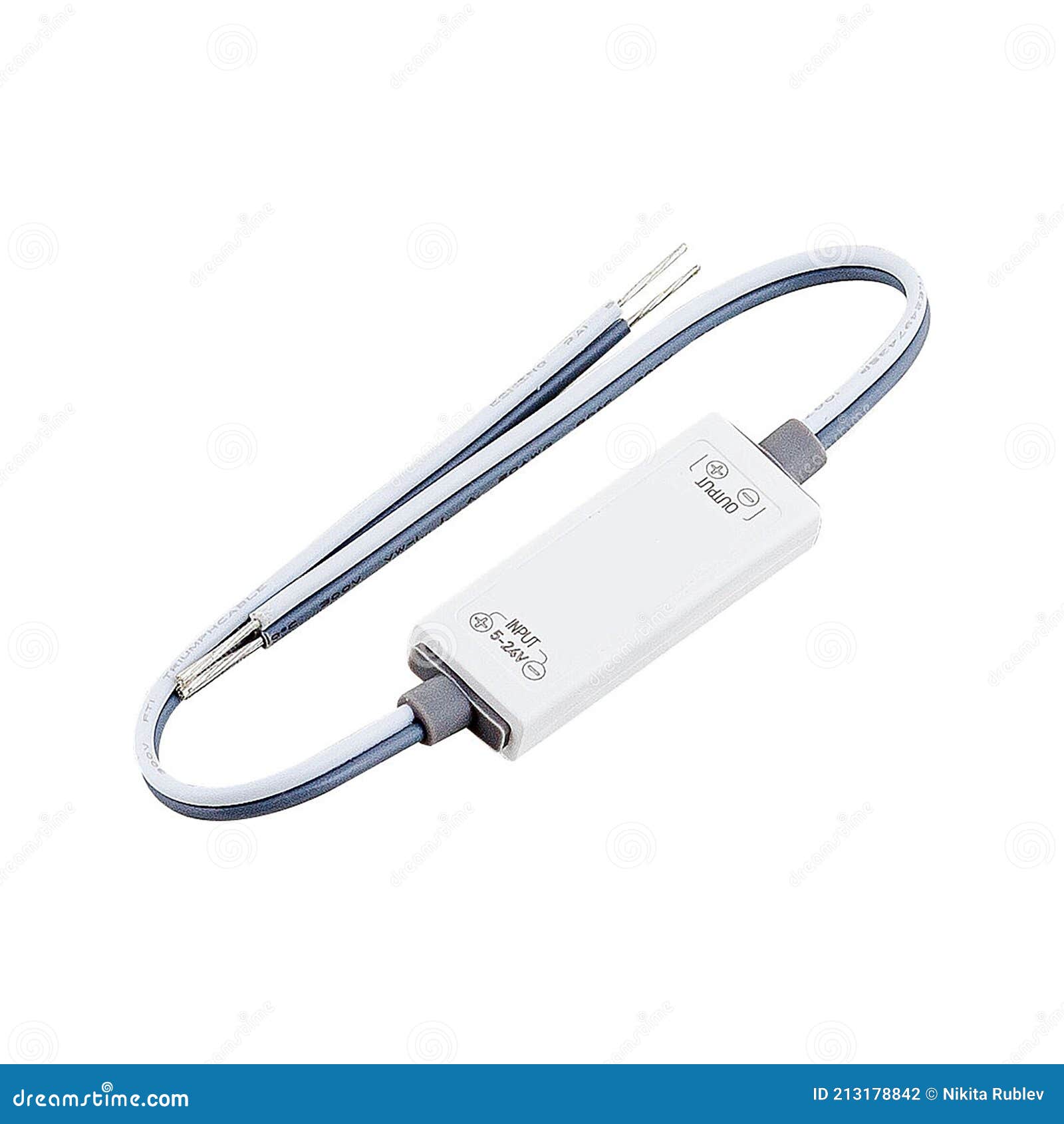 Smart White LED Controller Board in White Housing Isolated Stock Photo ...