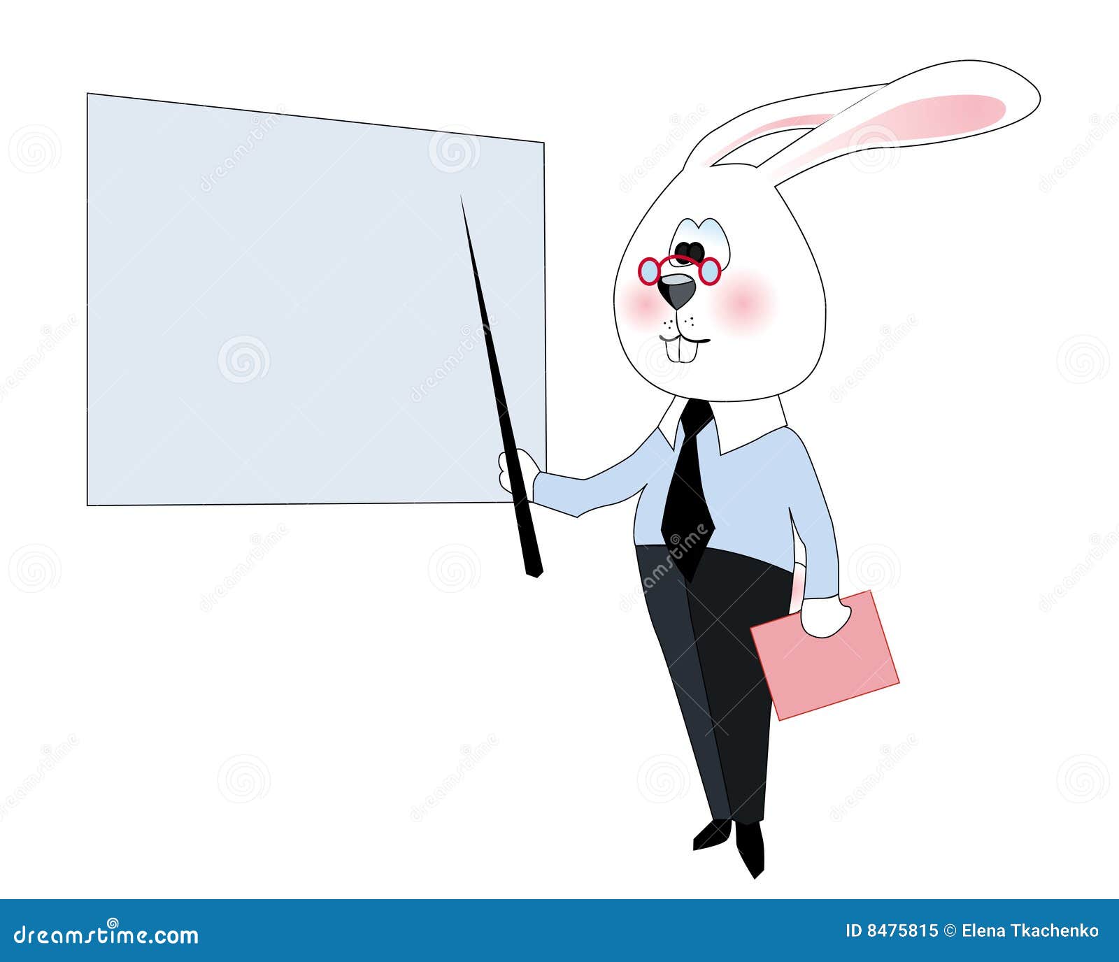 Smart white rabbit stock vector. Illustration of easter - 8475815