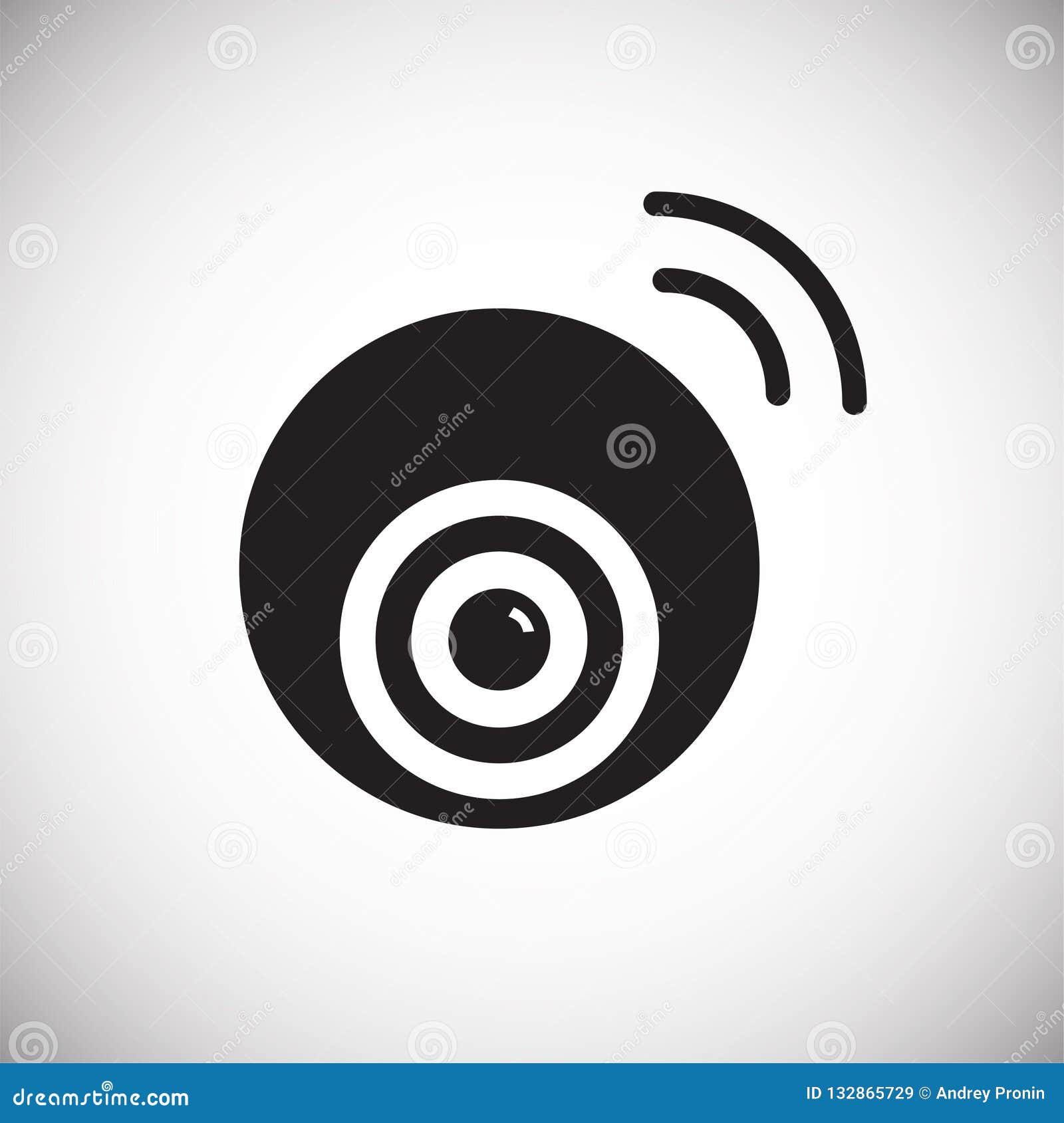 Smart Wireless Ip Camera Icon on White Background for Graphic and Web ...
