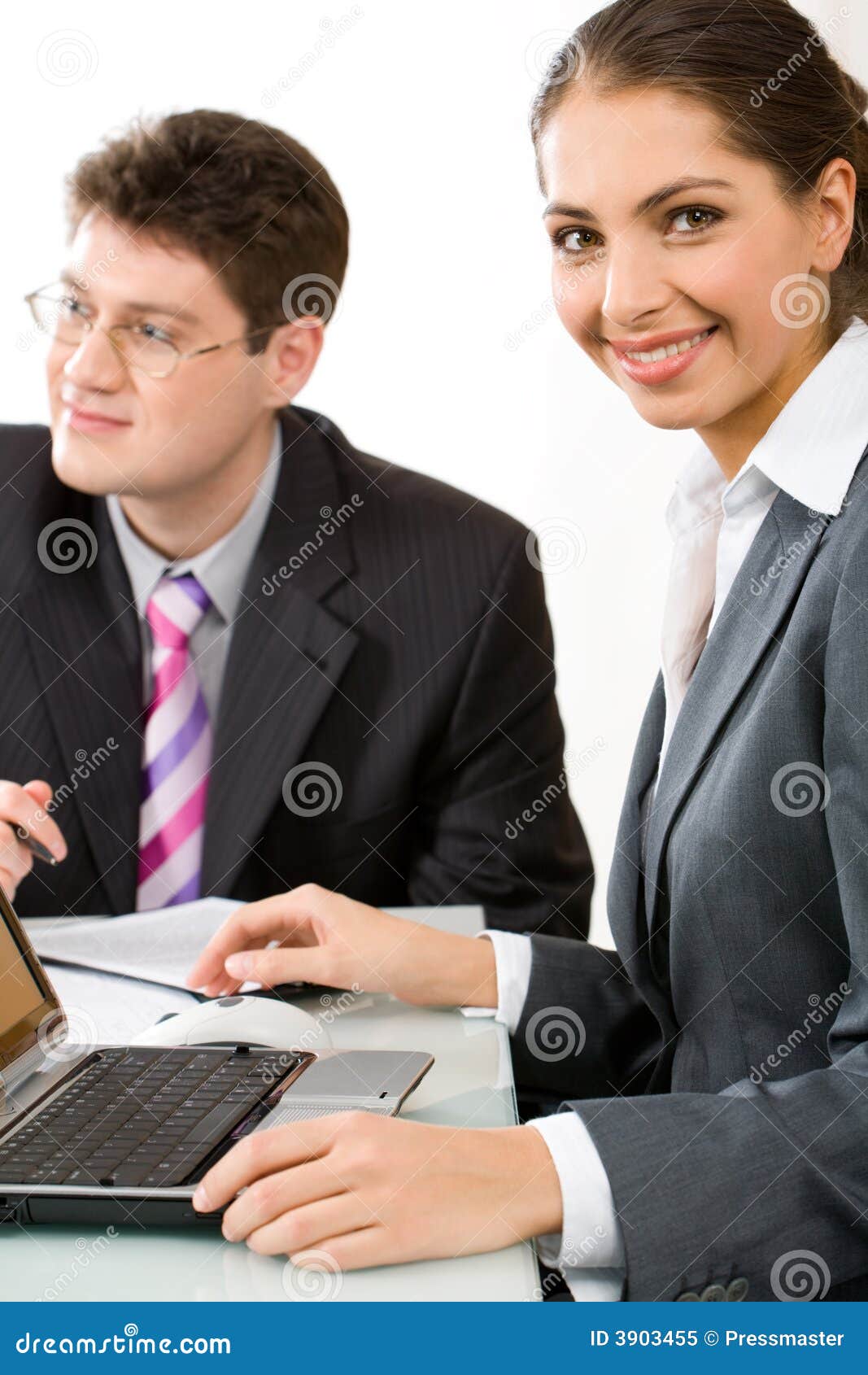 Smart woman stock image. Image of computer, female, employee - 3903455