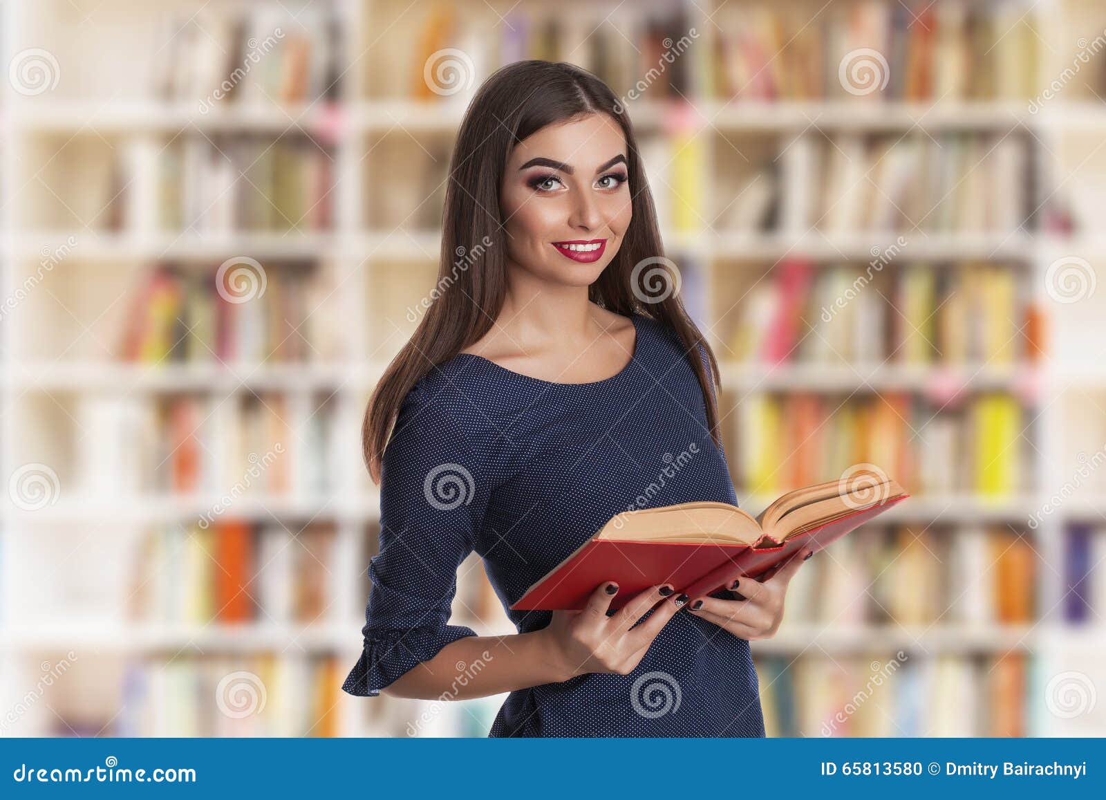 Smart woman with books stock photo. Image of occupation - 65813580