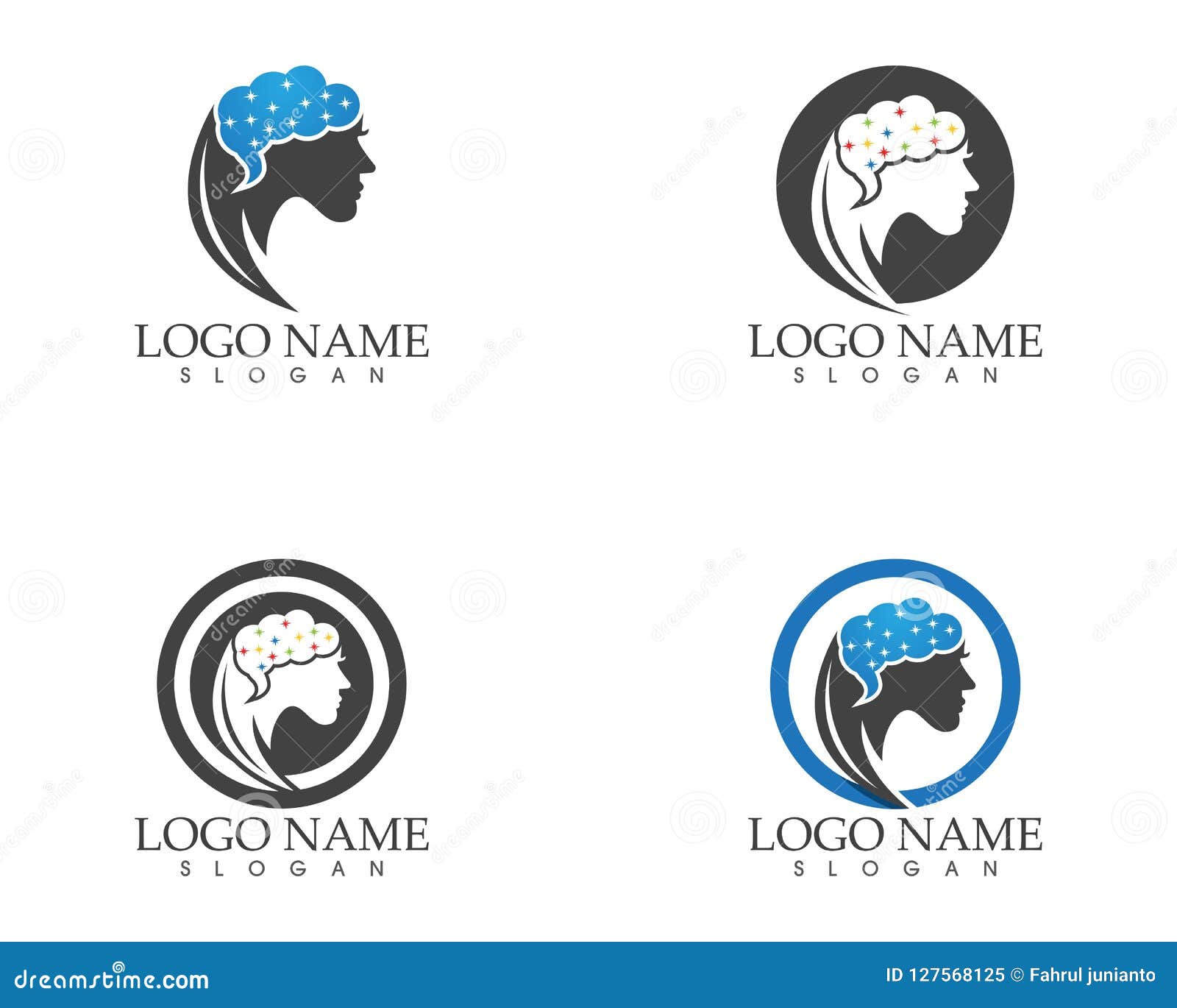 Smart Woman Idea Logo Template Stock Vector - Illustration of health ...