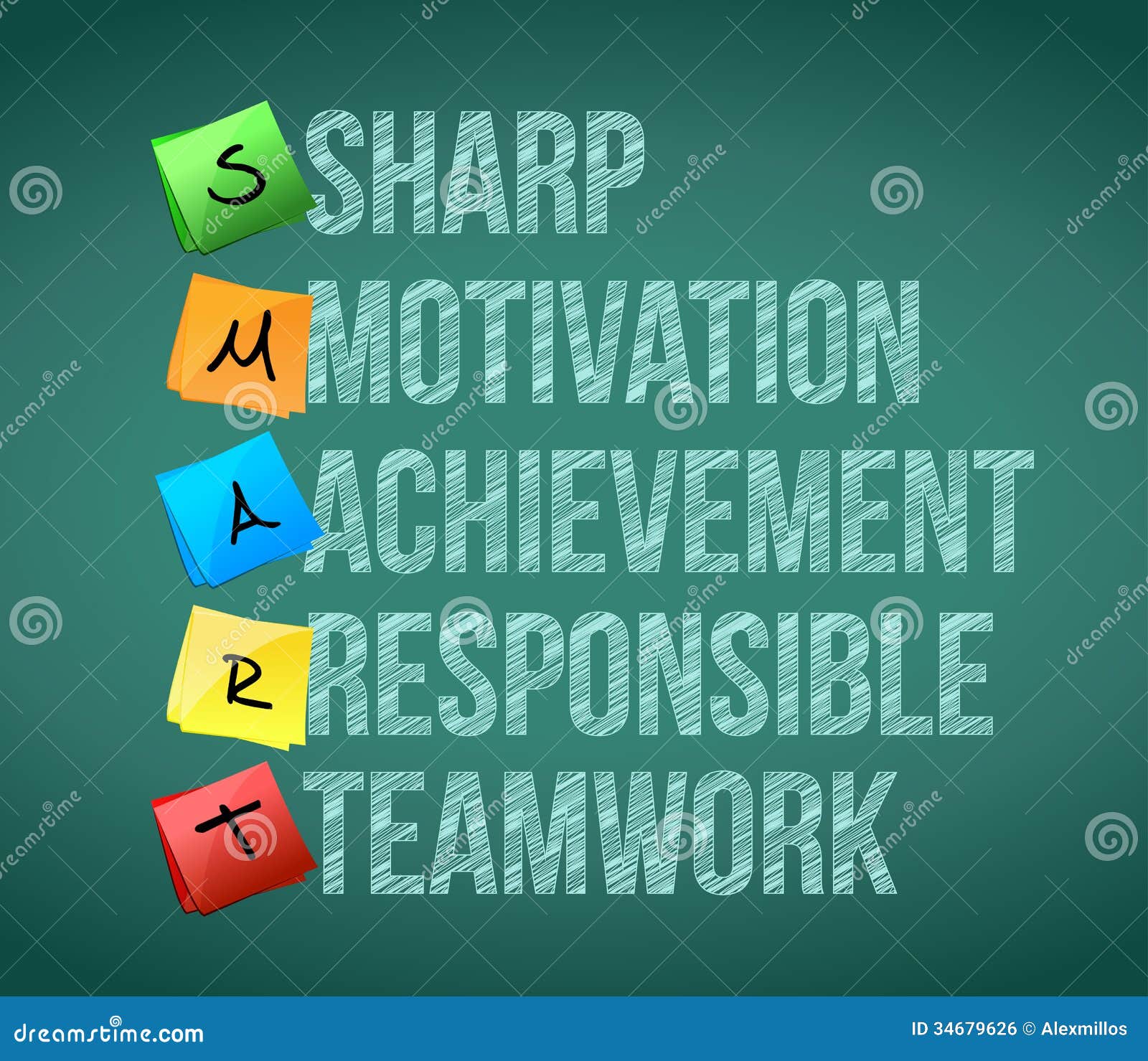 Smart Words Message on a Chalkboard Illustration Stock Illustration ...