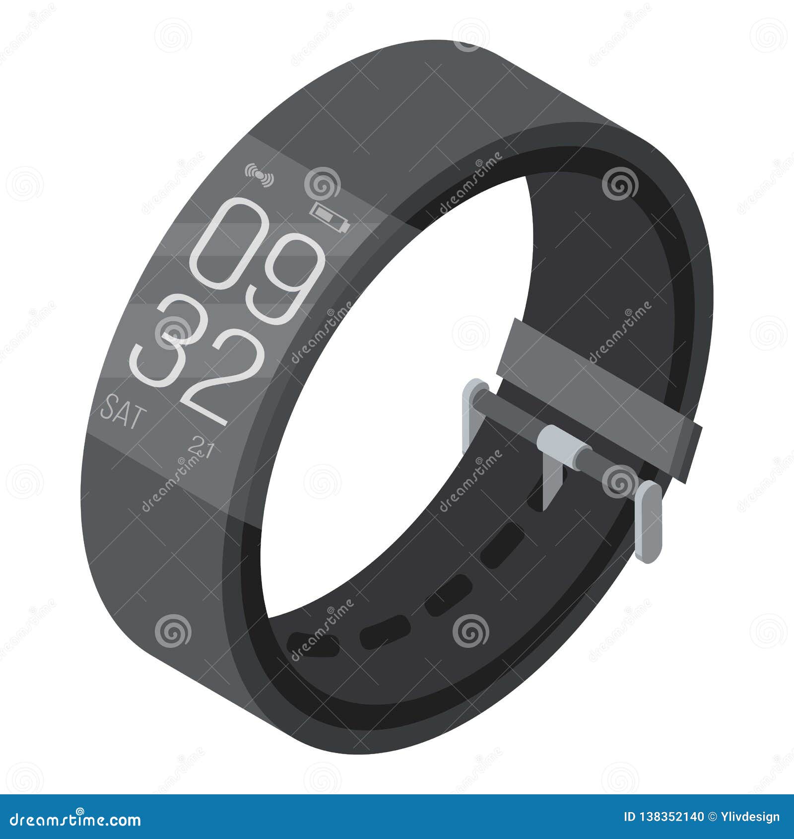 Smart Wrist Band Icon, Isometric Style Stock Vector - Illustration of ...