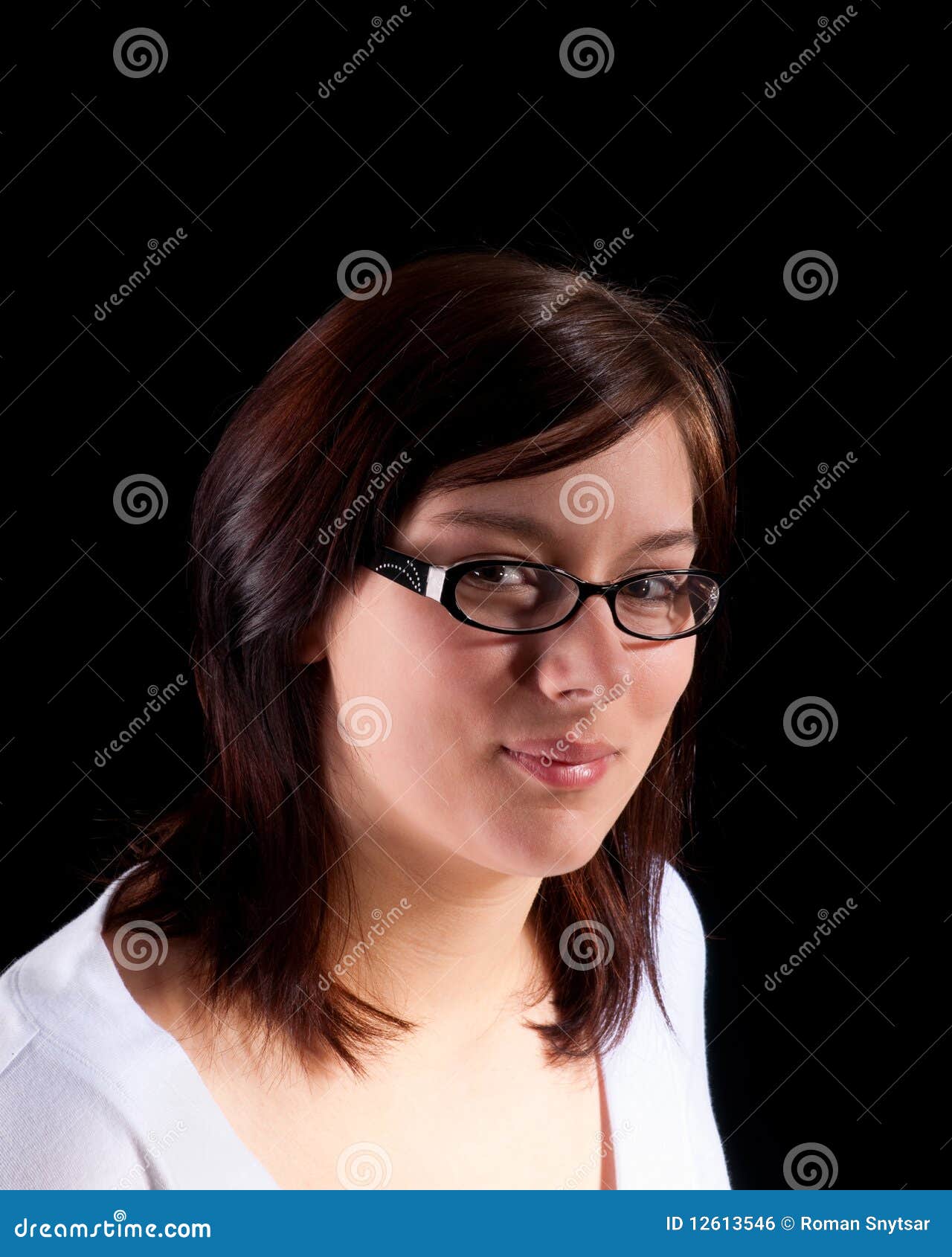 Smart young girl stock photo. Image of confident, spectacles - 12613546