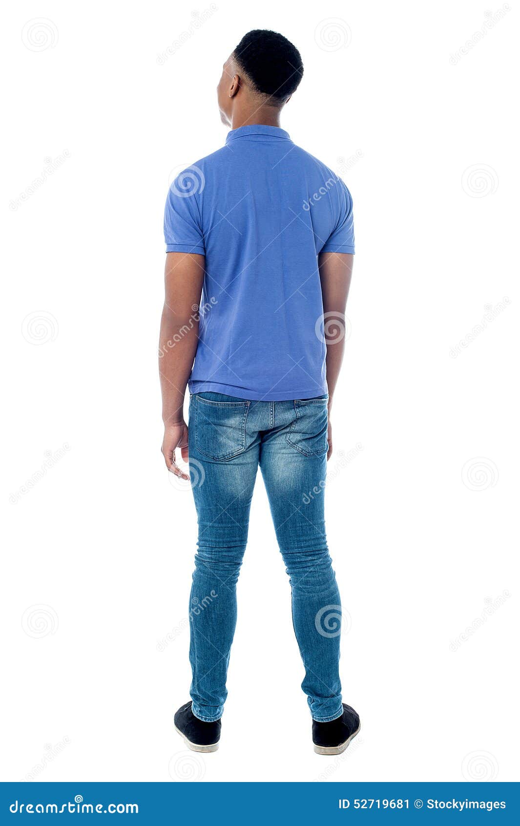 Smart young guy from back stock image. Image of modern - 52719681