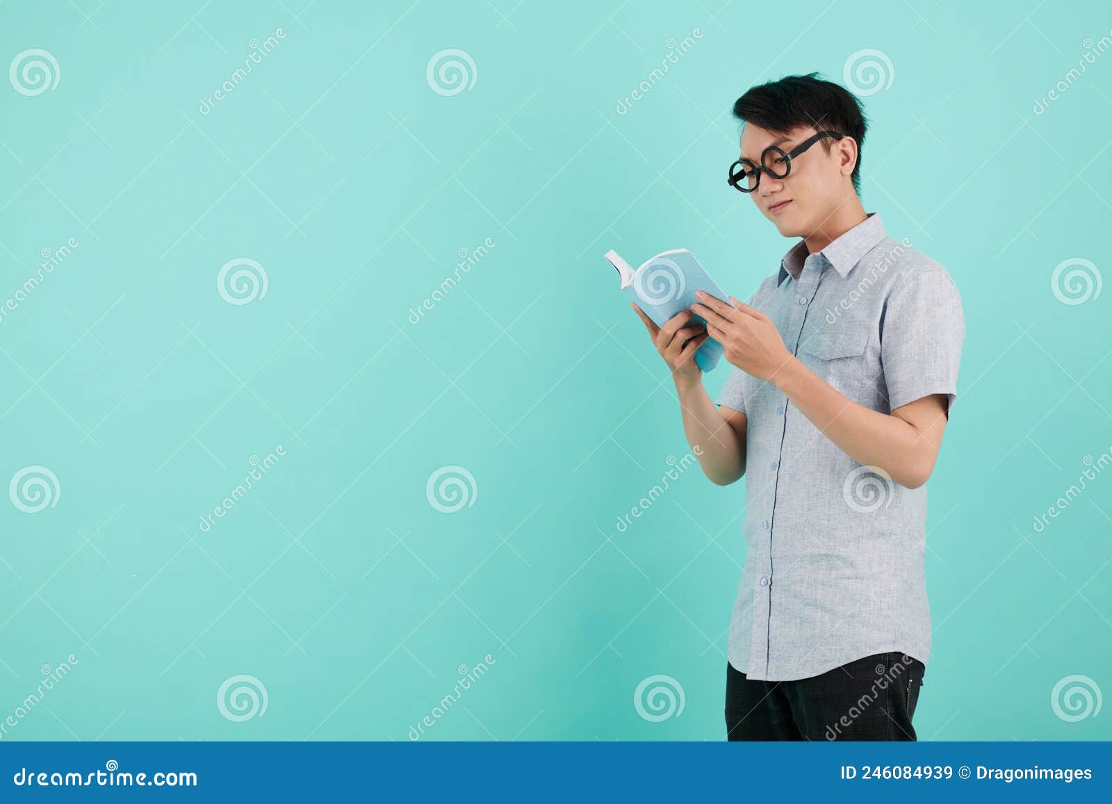 Smart Guy Reading Book stock image. Image of smart, person - 246084939