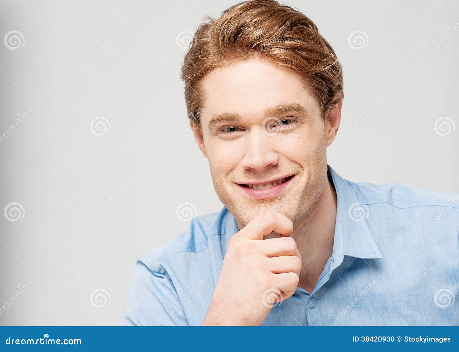 Smart Young Man Posing To Camera Stock Photo - Image of portrait ...