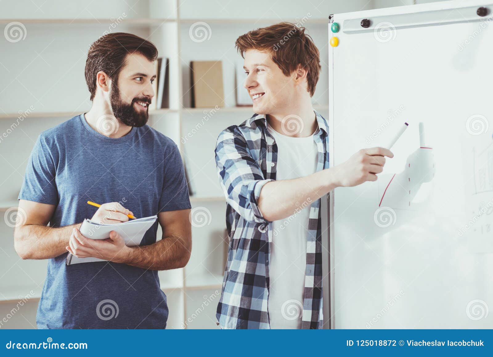 Smart Young Men Looking at Each Other Stock Photo - Image of smart ...