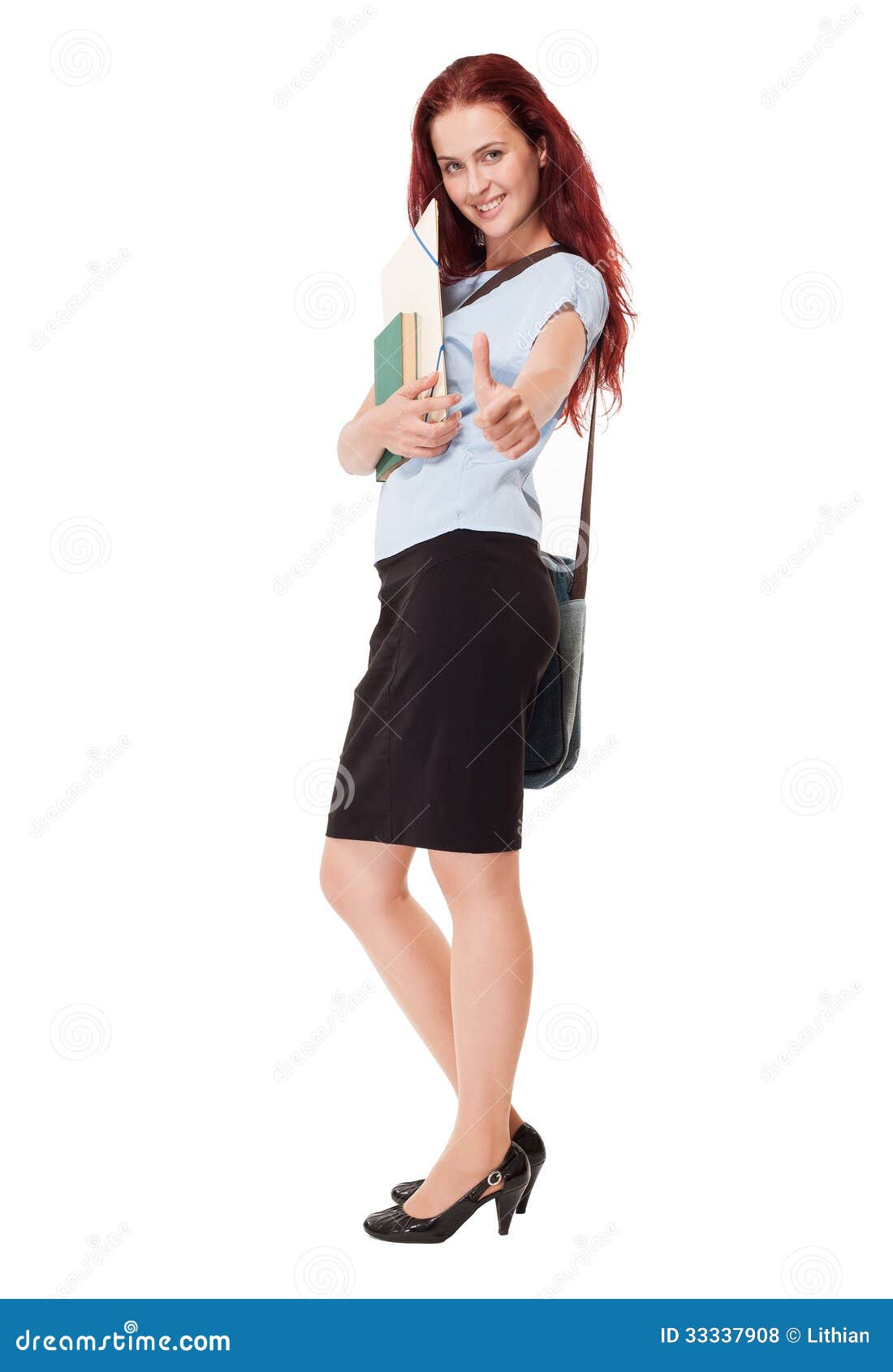 Smart young student. stock photo. Image of folder, cheerful - 33337908