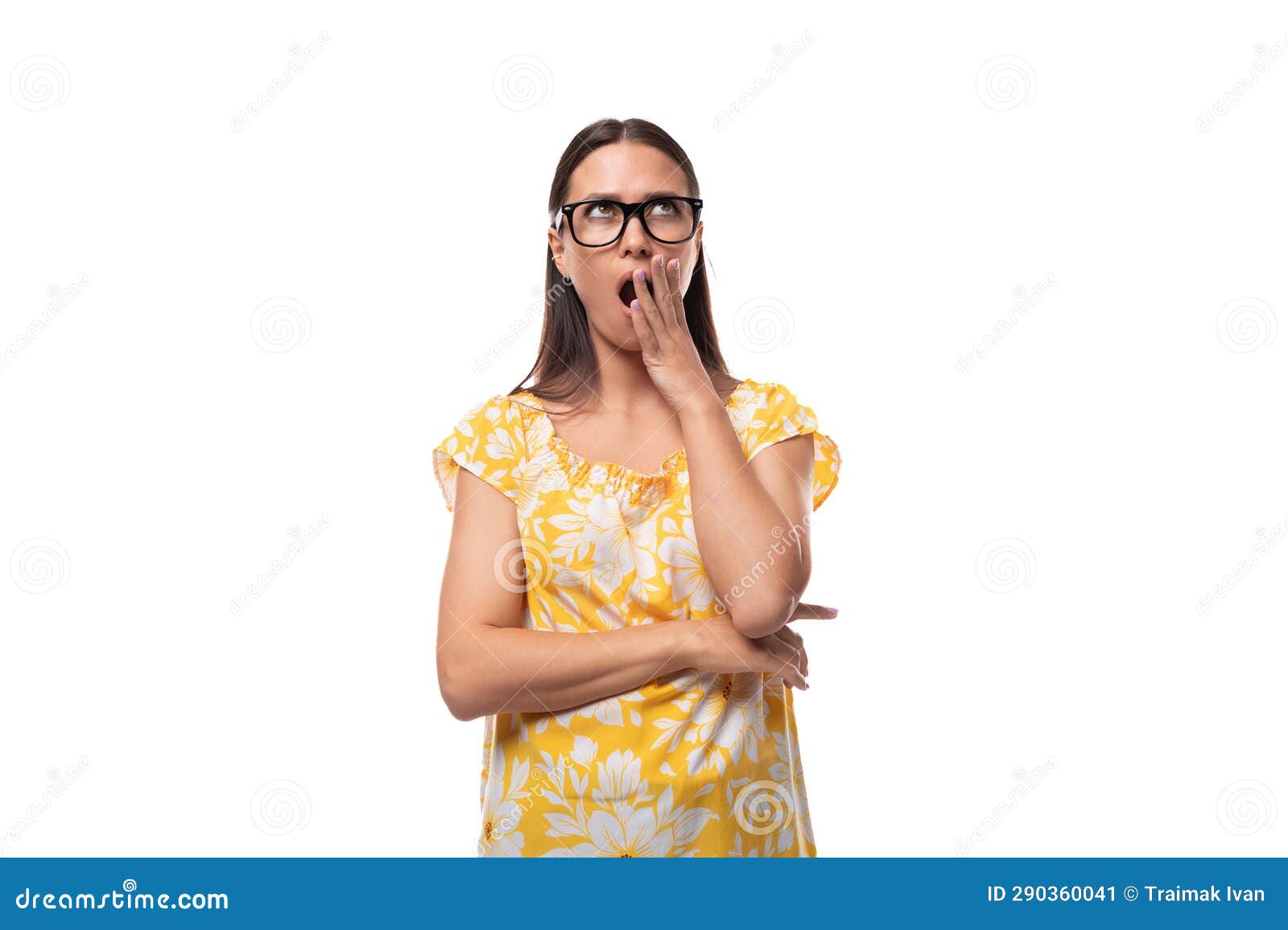 Smart Young Woman Thinking about Solving a Problem Stock Image - Image ...