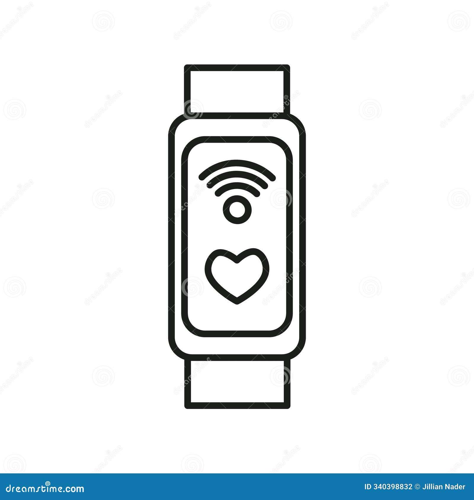 Smartband Icon Collection Of Outline Thin Line Symbol Or Sign Vector ...