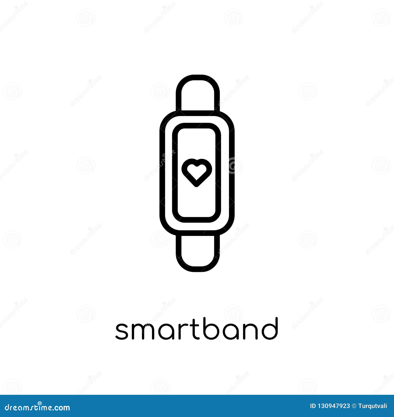 Smartband Icon. Trendy Modern Flat Linear Vector Smartband Icon Stock Vector - Illustration of ...