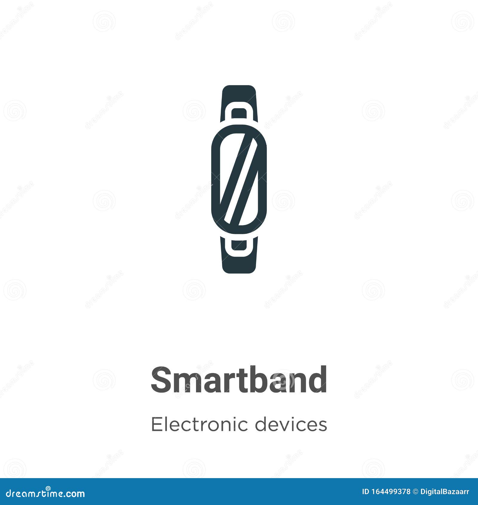 Smartband Vector Icon on White Background. Flat Vector Smartband Icon Symbol Sign from Modern ...