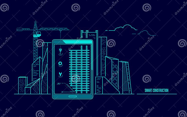 SmartBuilding stock vector. Illustration of layout, infrastructure ...