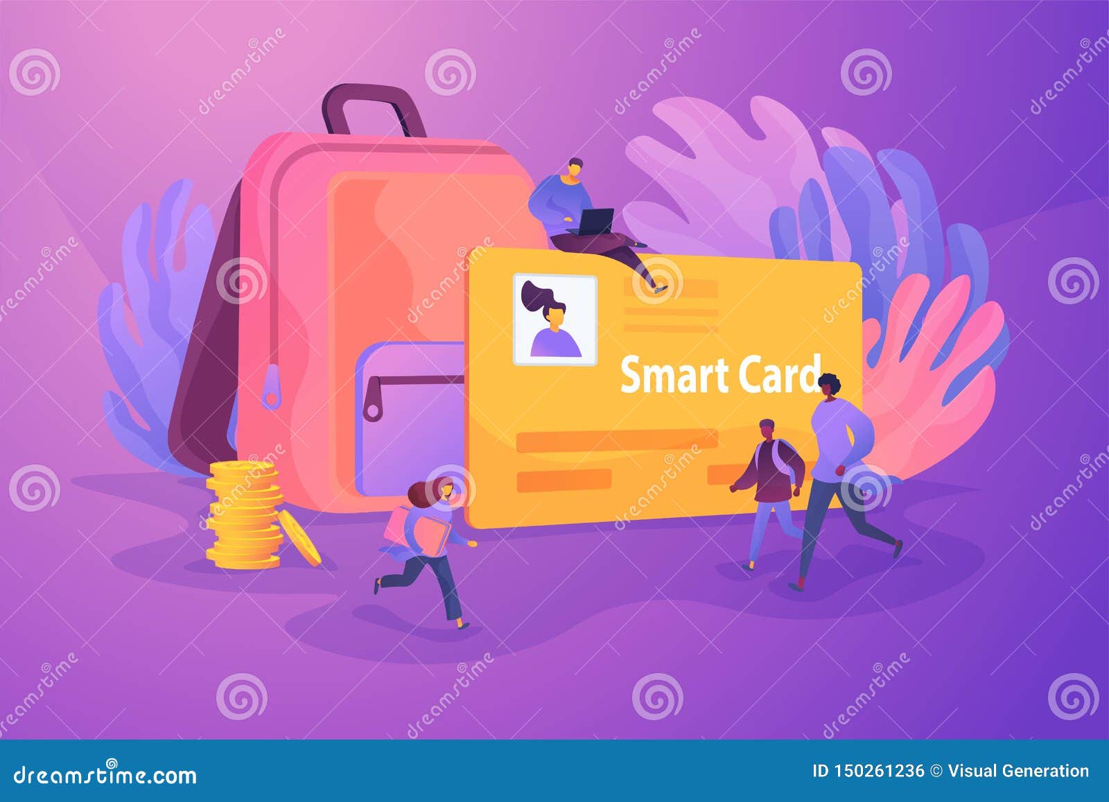 Smartcards for Schools Concept Vector Illustration. Stock Vector ...