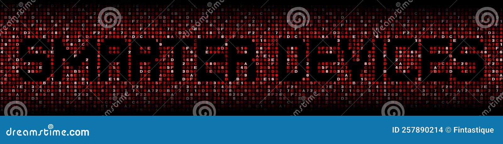 Smarter Devices Text on Abstract Red Hex Background Illustration Stock ...