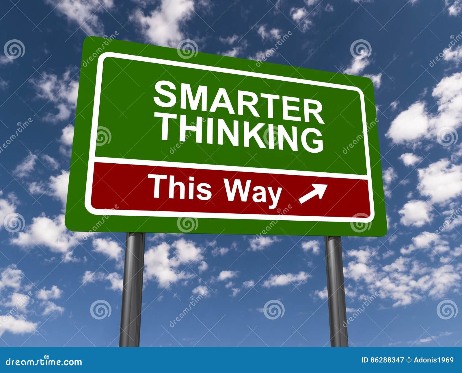 Smarter Thinking Sign stock image. Image of smart, creativity - 86288347