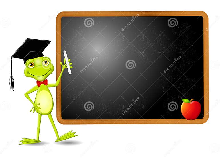 Smartest Frog in School stock illustration. Illustration of graphics ...