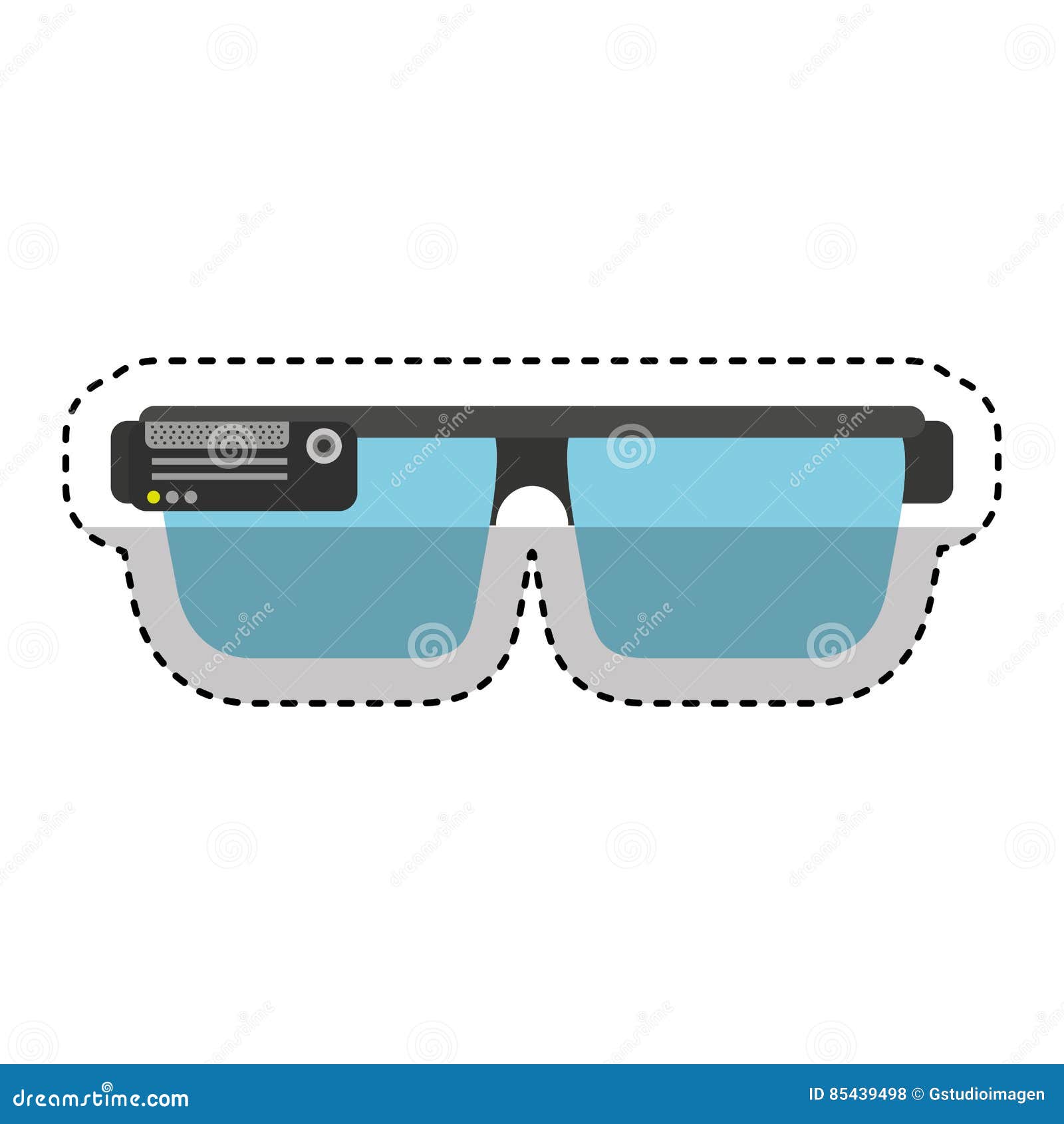 Smartglass Gadget Isolated Icon Stock Vector - Illustration of computer ...