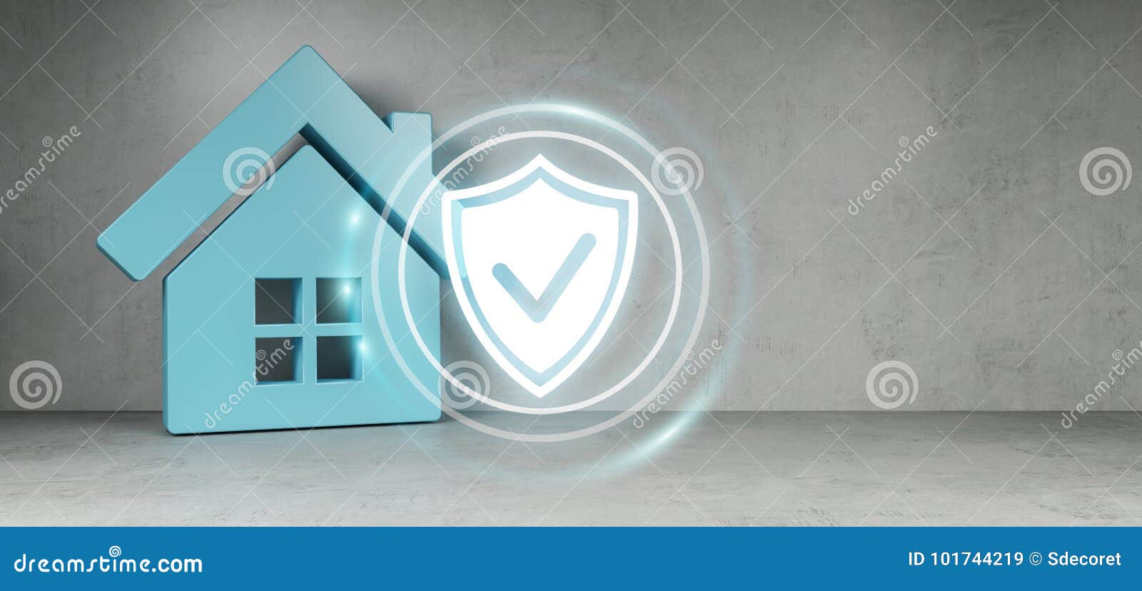 Smarthome Security Interface 3D Rendering Stock Illustration ...