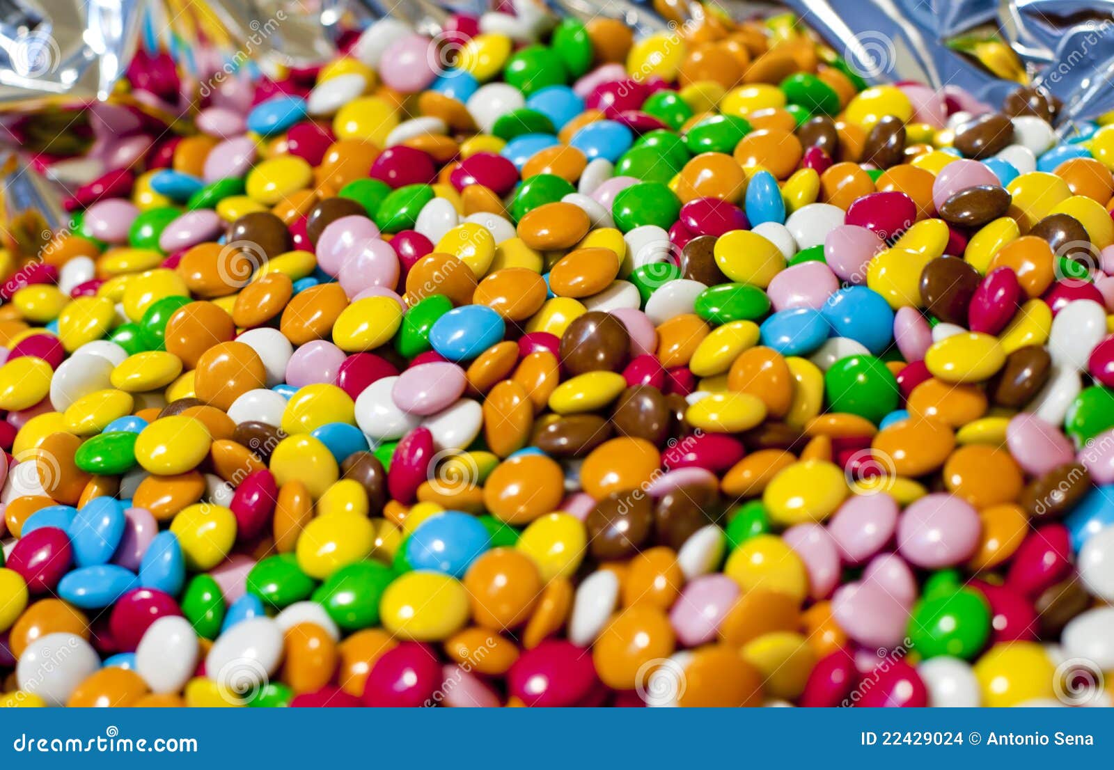 Smarties, Coloured Chocolate Candies Stock Photo - Image of decoration ...