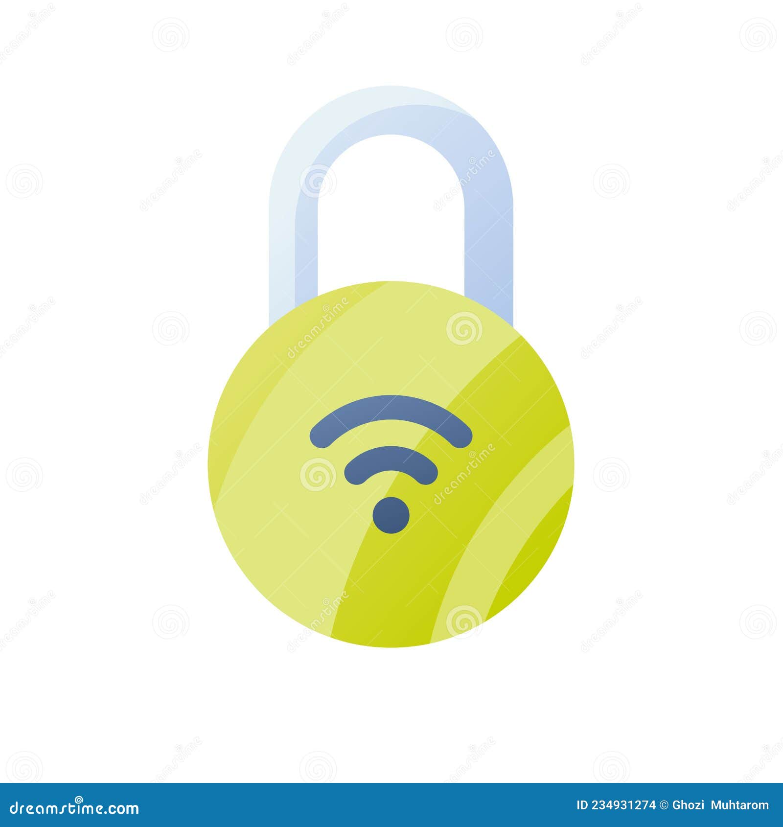 Smartlock Wireless Padlock Connectivity Single Isolated Icon with ...
