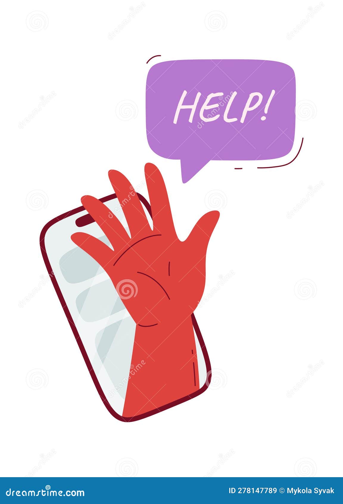 Smartphone Addiction Illustration Stock Vector - Illustration of ...