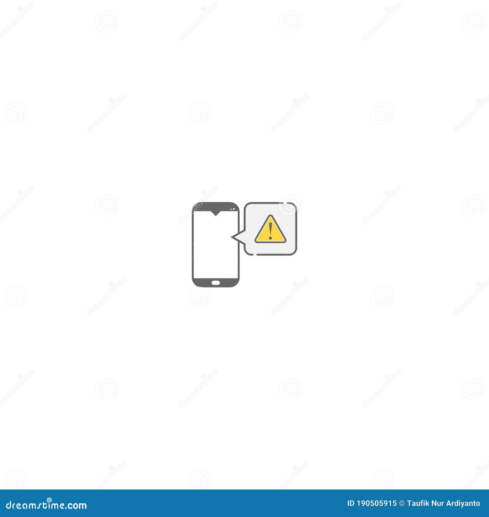 Smartphone Alert Logo Icon Vector Stock Vector - Illustration of ...