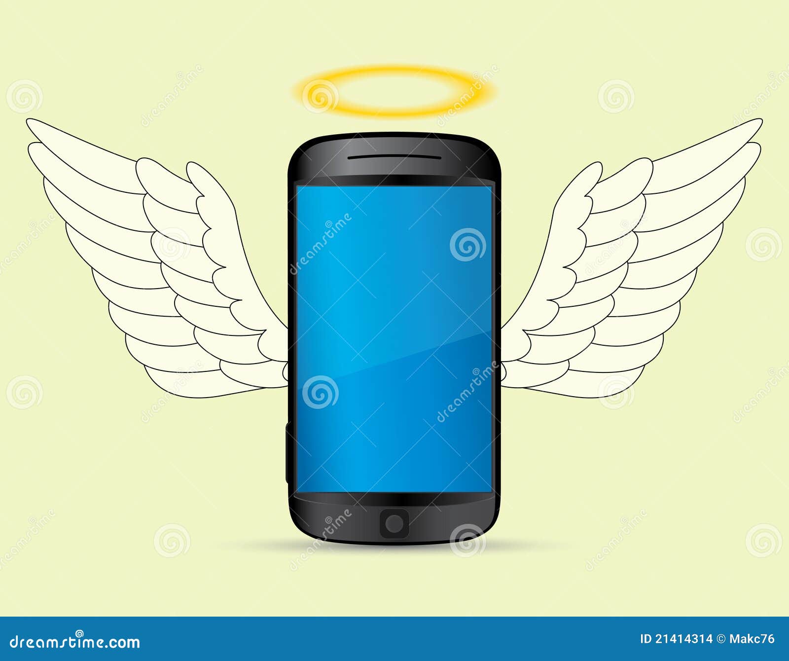 Smartphone angel stock vector. Illustration of conversation - 21414314