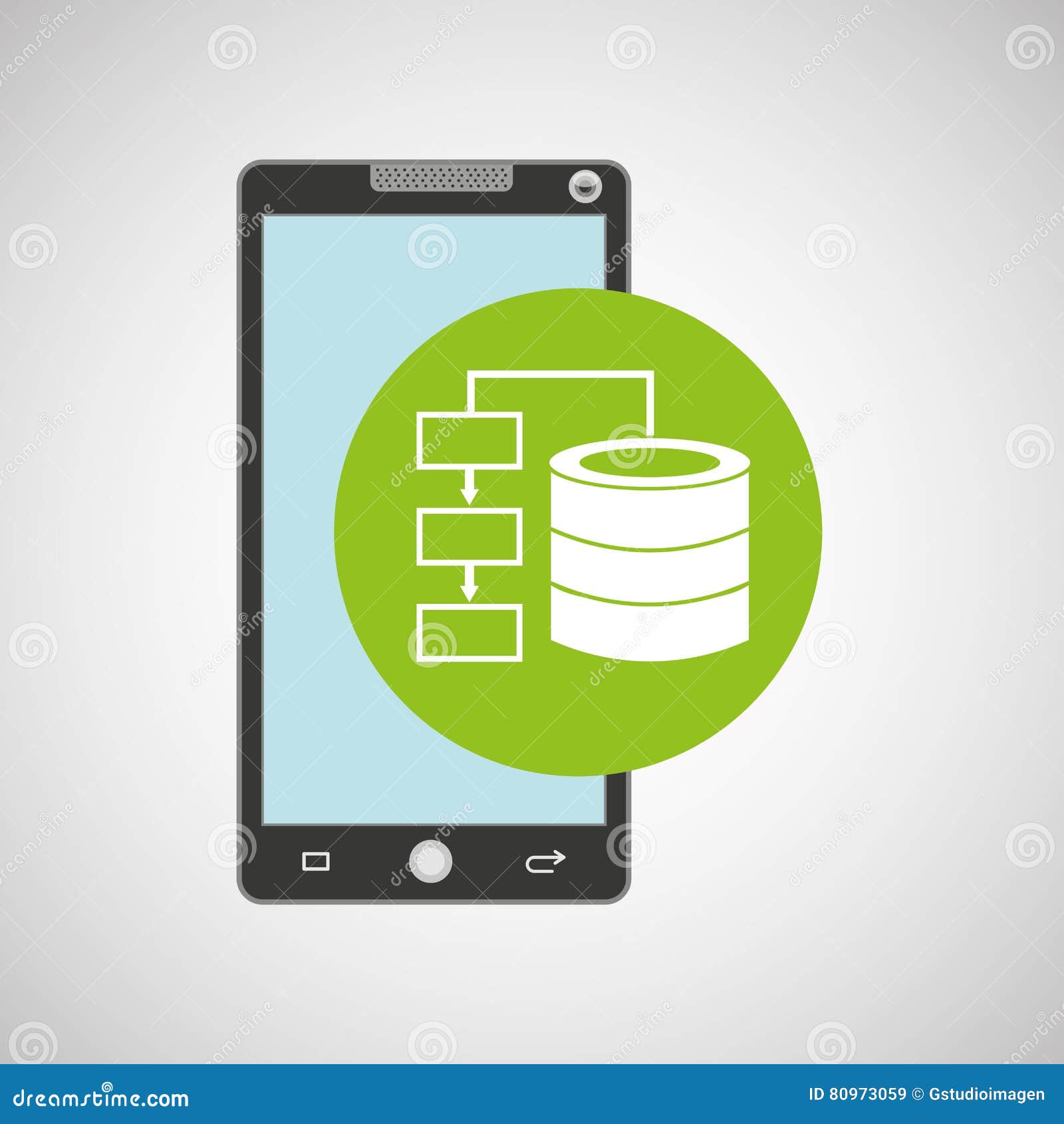 Smartphone App Development Data Base Stock Vector - Illustration of ...