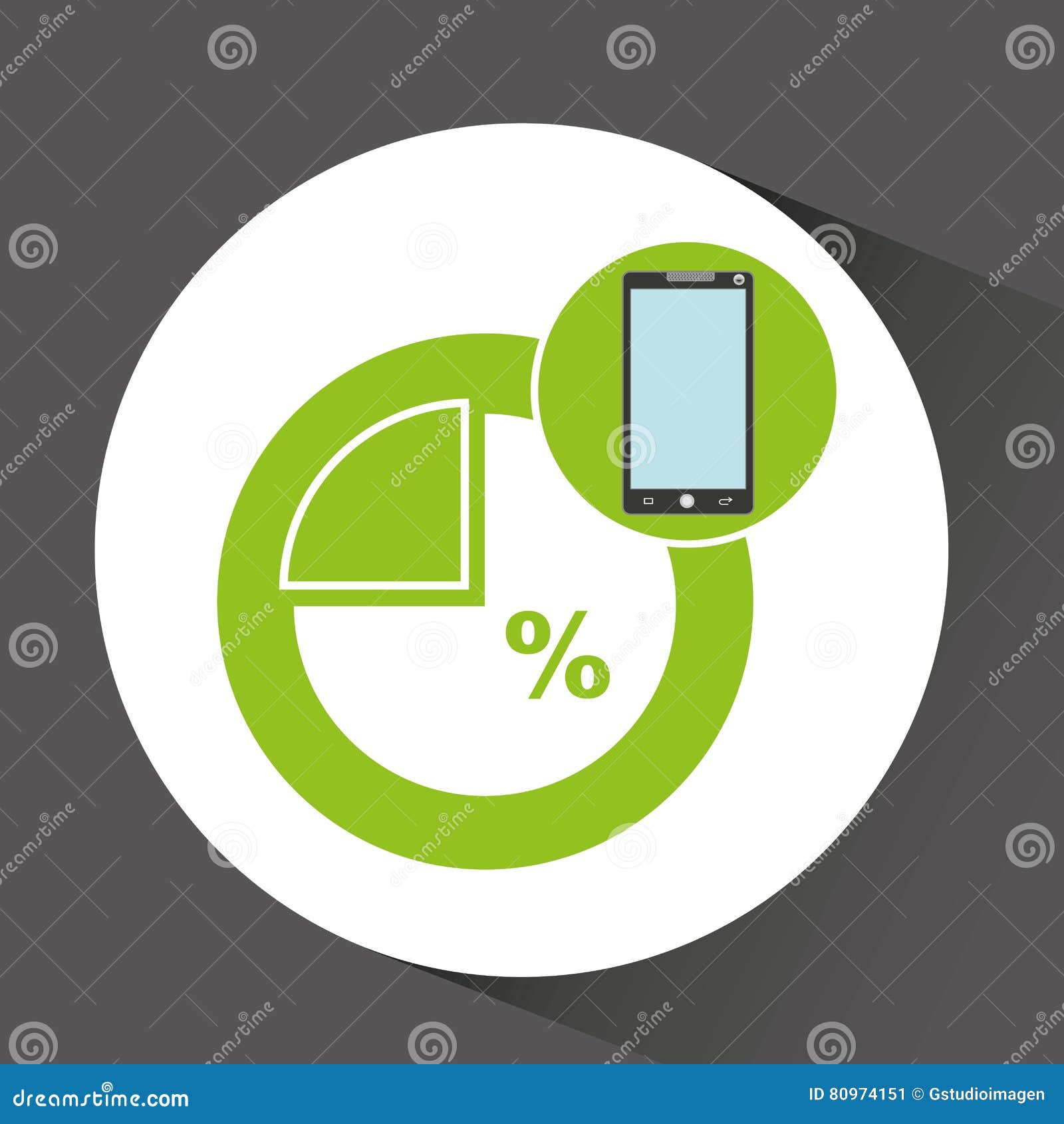 Smartphone App Development Percent Storage Stock Vector - Illustration ...