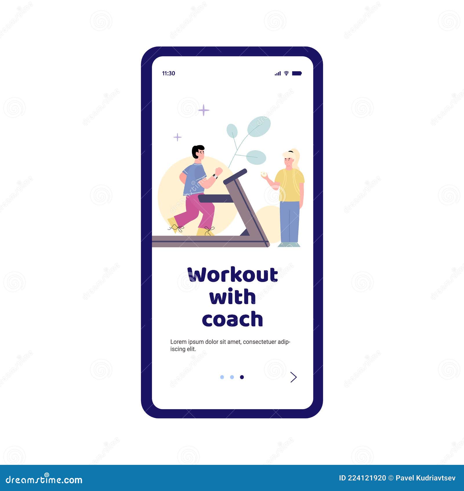 Personal Sport Trainer Isometric Flowchart Vector Illustration ...