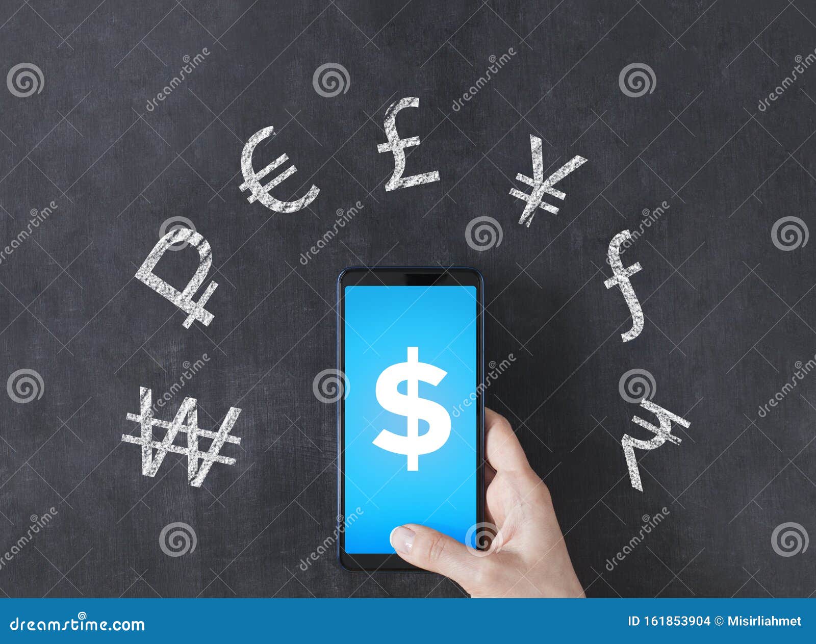 The Smartphone App Foreign Currency Exchange Stock Photo - Image of ...