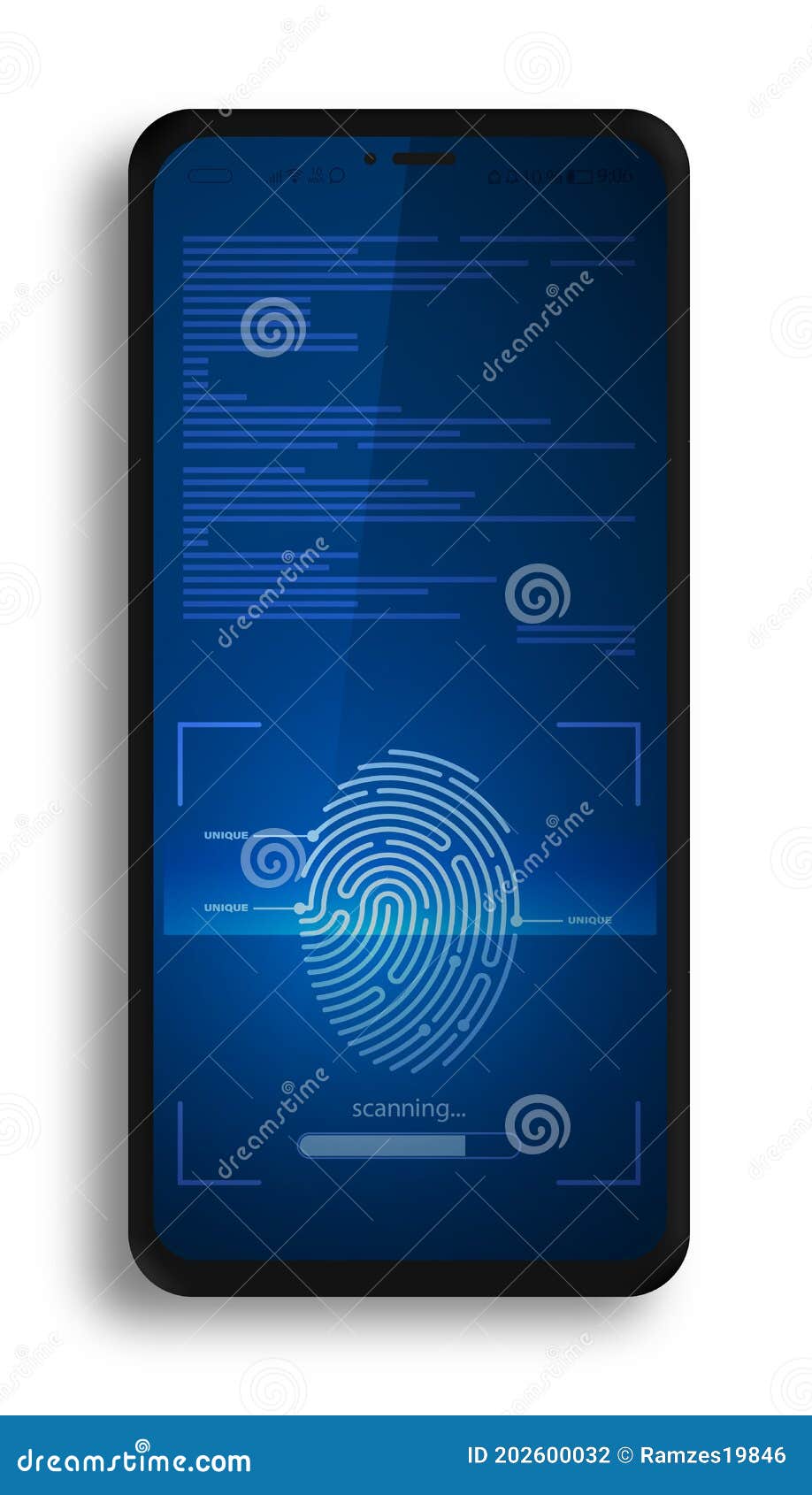 Smartphone Application for Fingerprint Scanning. Scanning Person ...