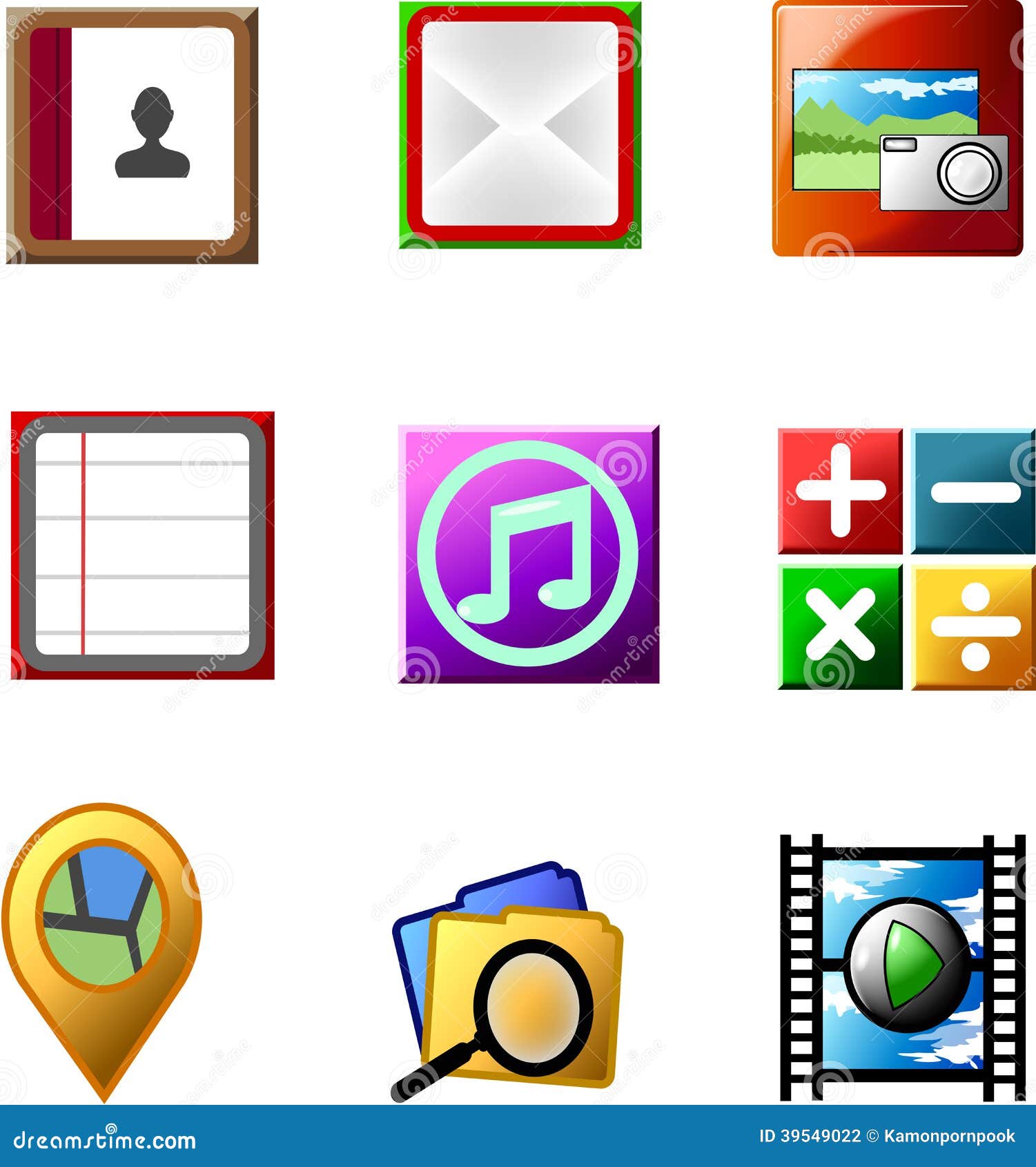 Smartphone Application Icon Stock Vector - Illustration of message ...