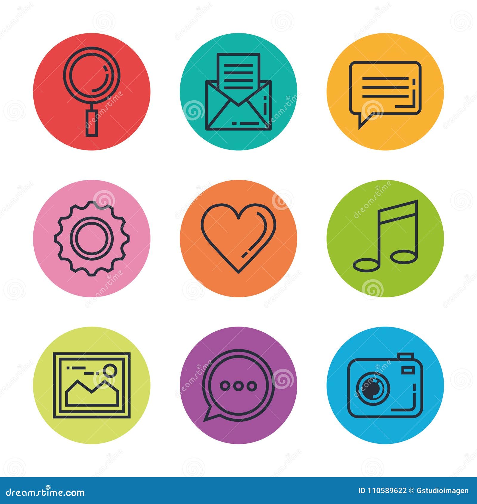 Smartphone Applications Menu Icons Stock Vector - Illustration of menu ...